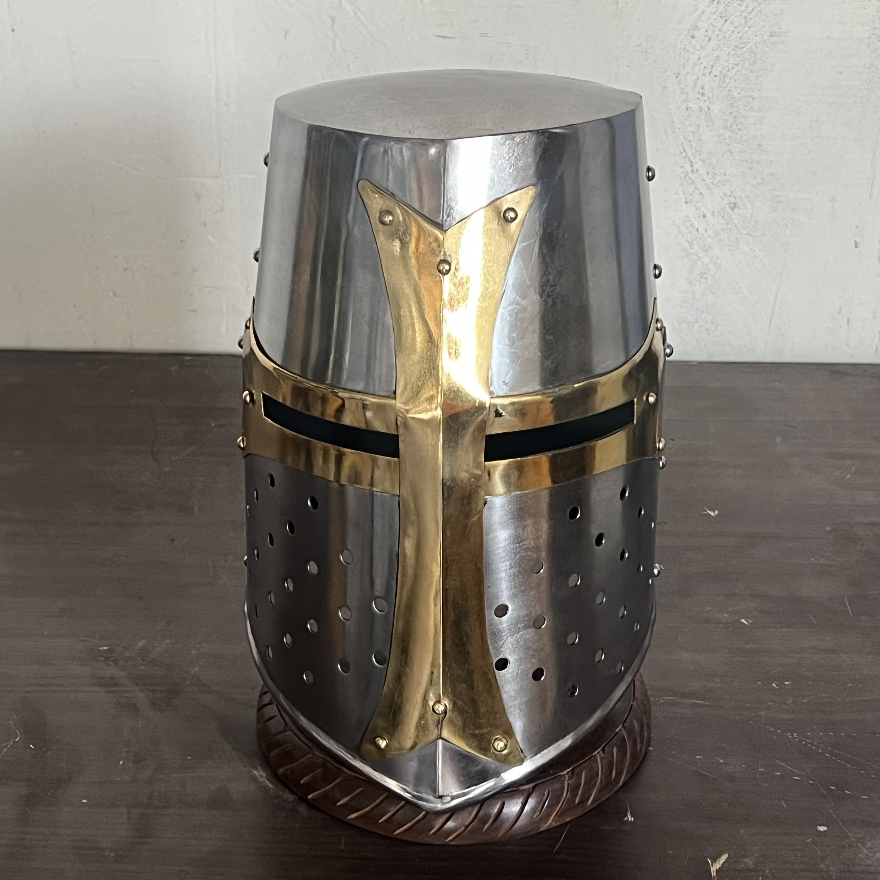 Templar Crusader Knight Helmet With Free Display Stand Gift for Him - Etsy