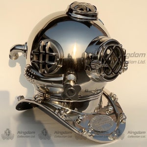 Chrome Diving Helmet US Navy Deep Sea Divers Helmet Nautical Gift - Etsy
