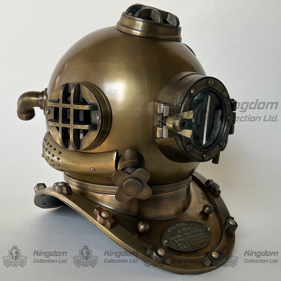 Bronze Finish Diving Helmet US Navy Deep Sea Divers Helmet Nautical ...