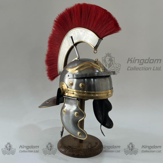 Historical Reenactment Gear Medieval Roman Centurion Helmet With Horse ...