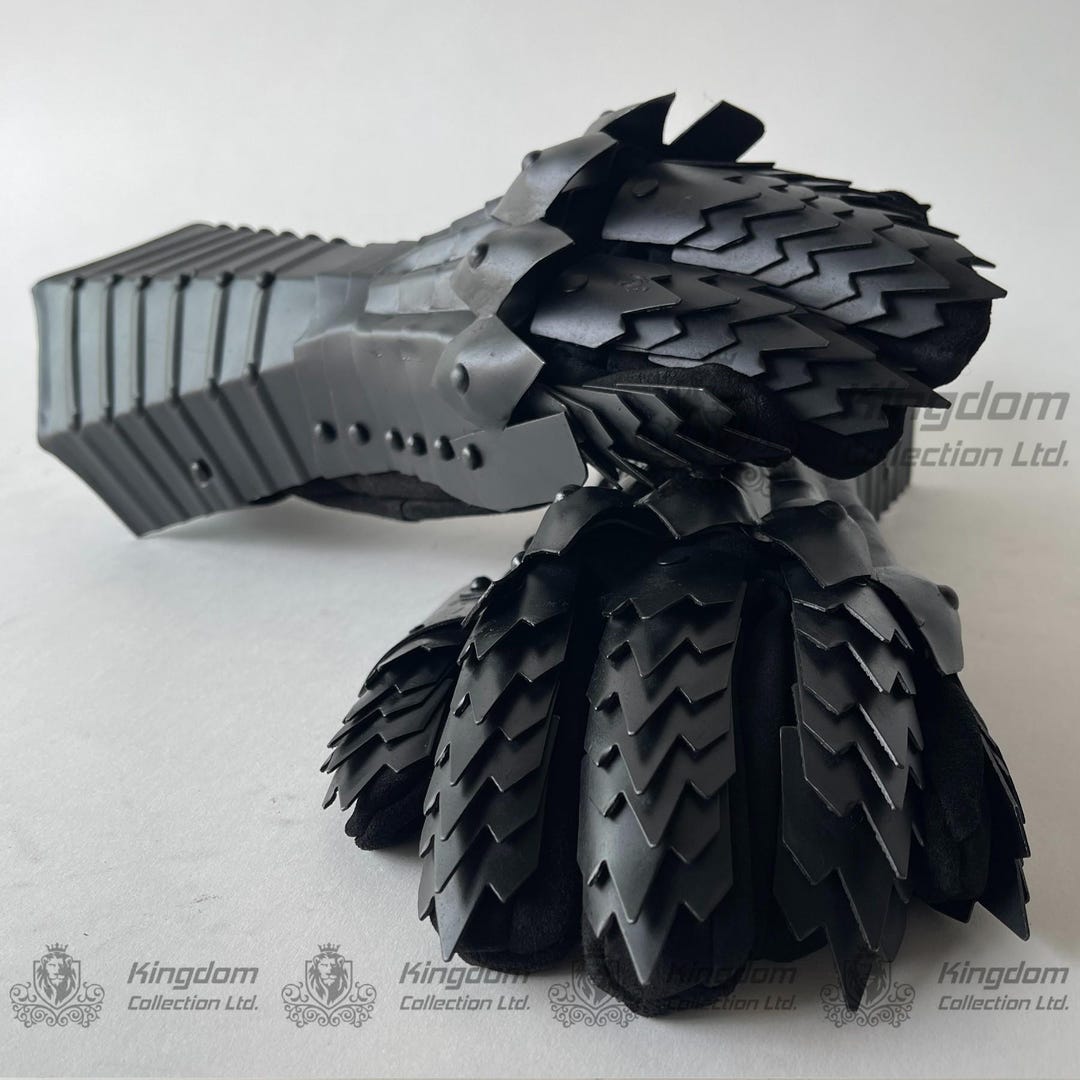 Ringwraith Nazgûl Gauntlets Black Gauntlets Steel Medieval Armor Gloves ...