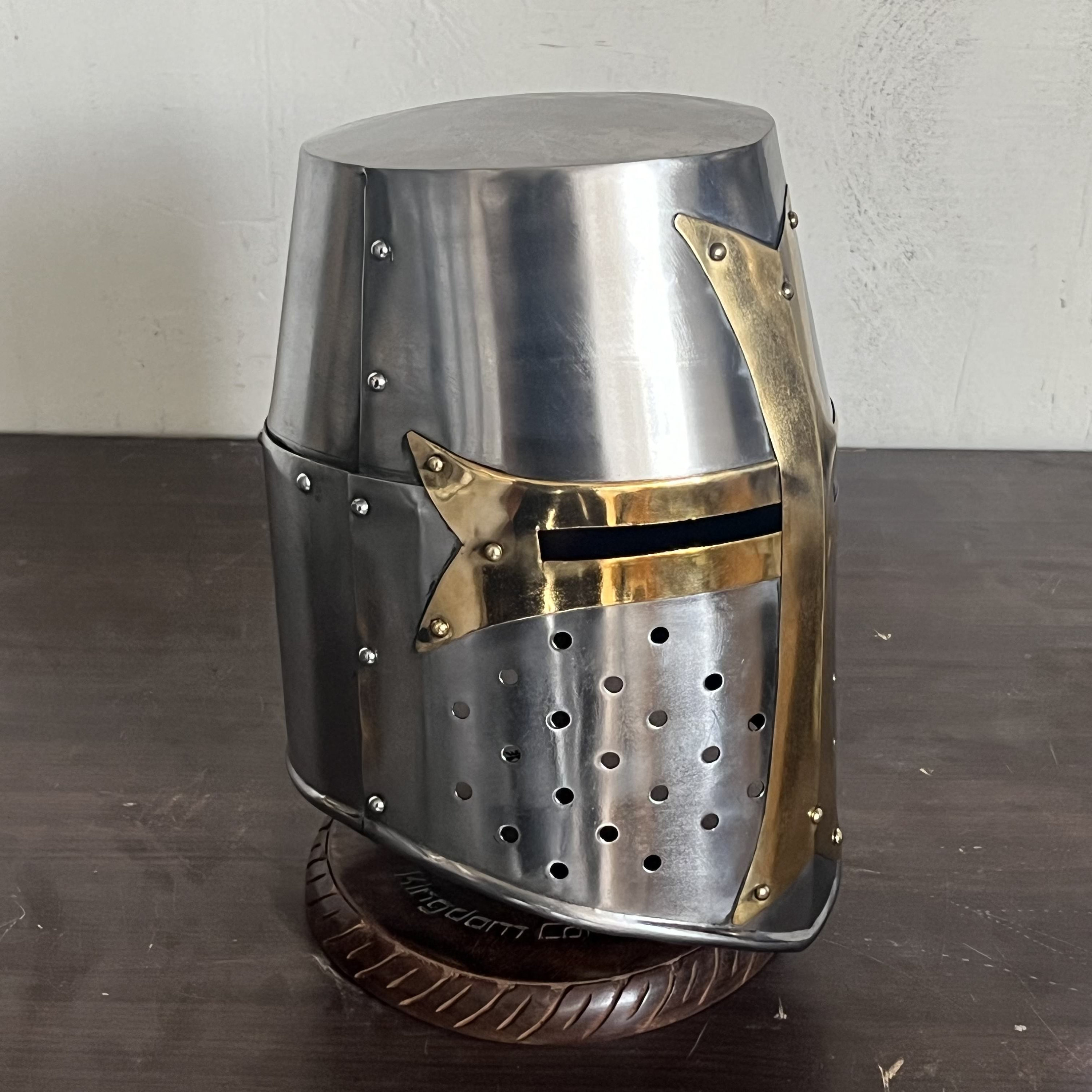 Templar Crusader Knight Helmet With Free Display Stand Gift for Him - Etsy