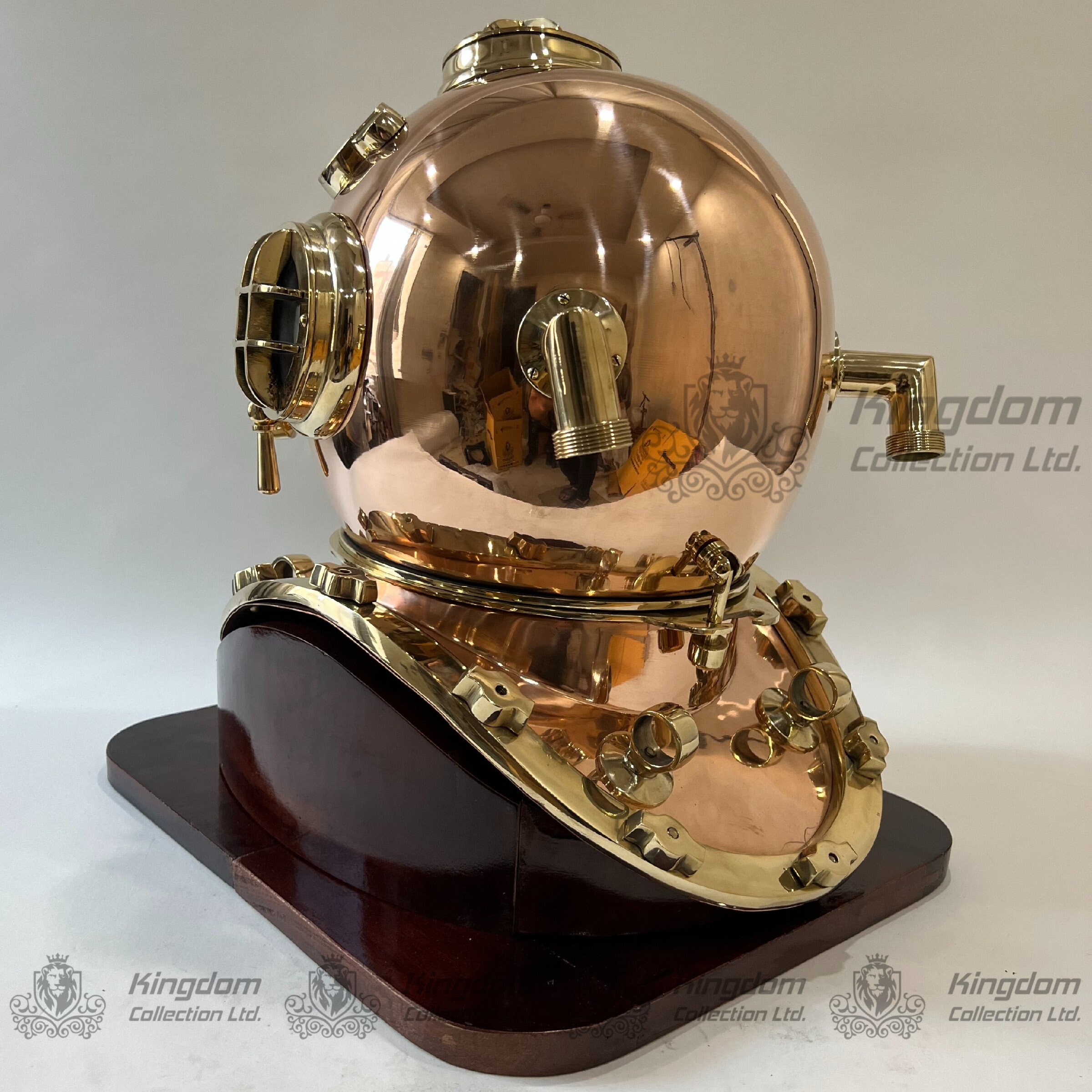 Copper Brass Diving Helmet US Navy Deep Sea Divers Helmet Nautical ...