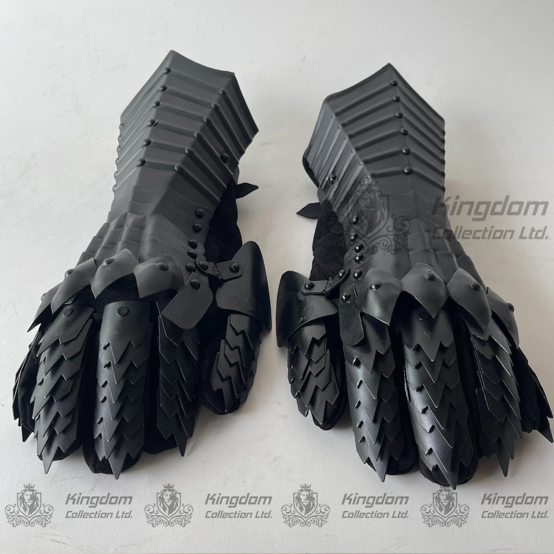 Ringwraith Nazgul Gauntlets Black Nazgul Gauntlets Steel Medieval Armor ...
