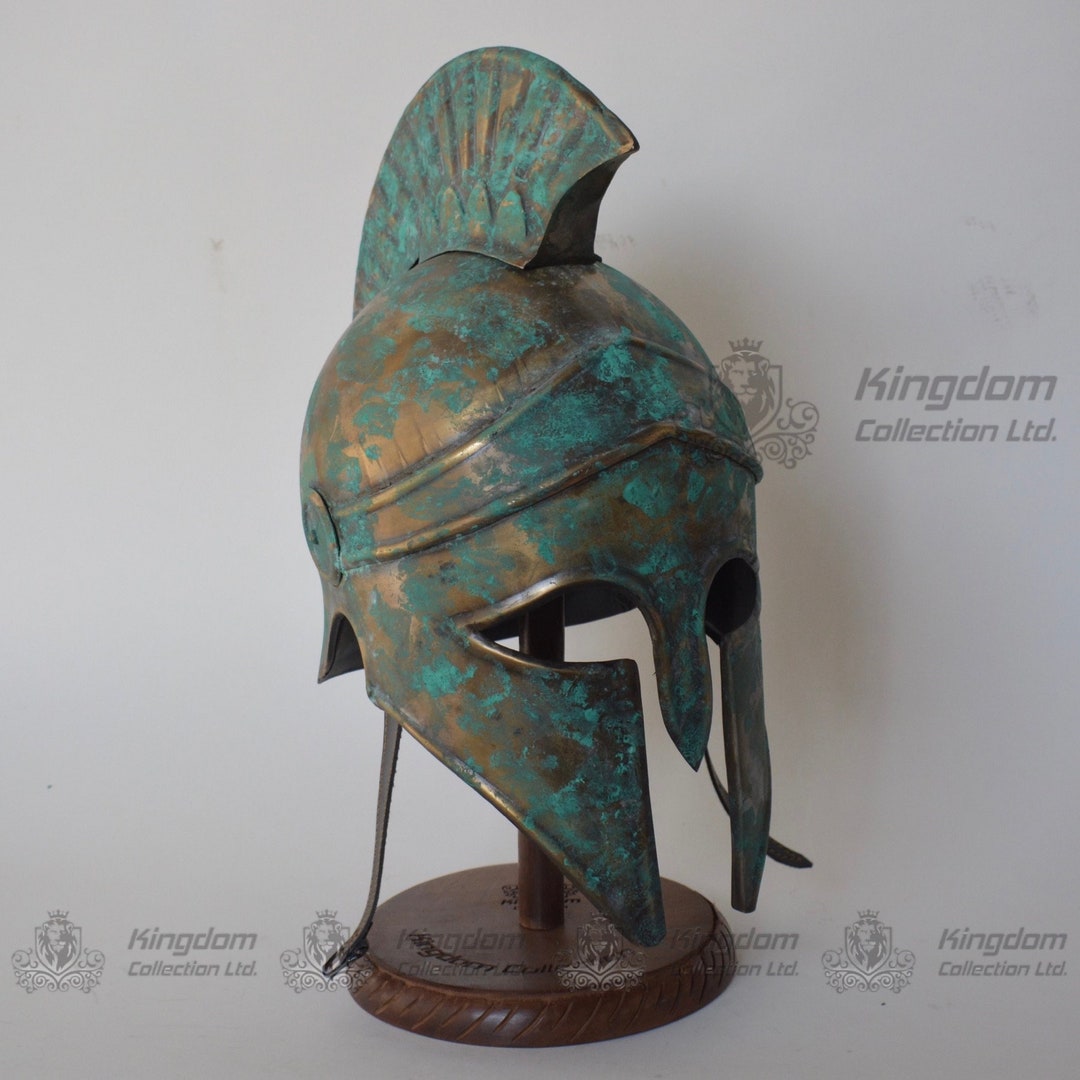Greek Medieval Roman Centurion Helmet With Green Patina Style for Role ...