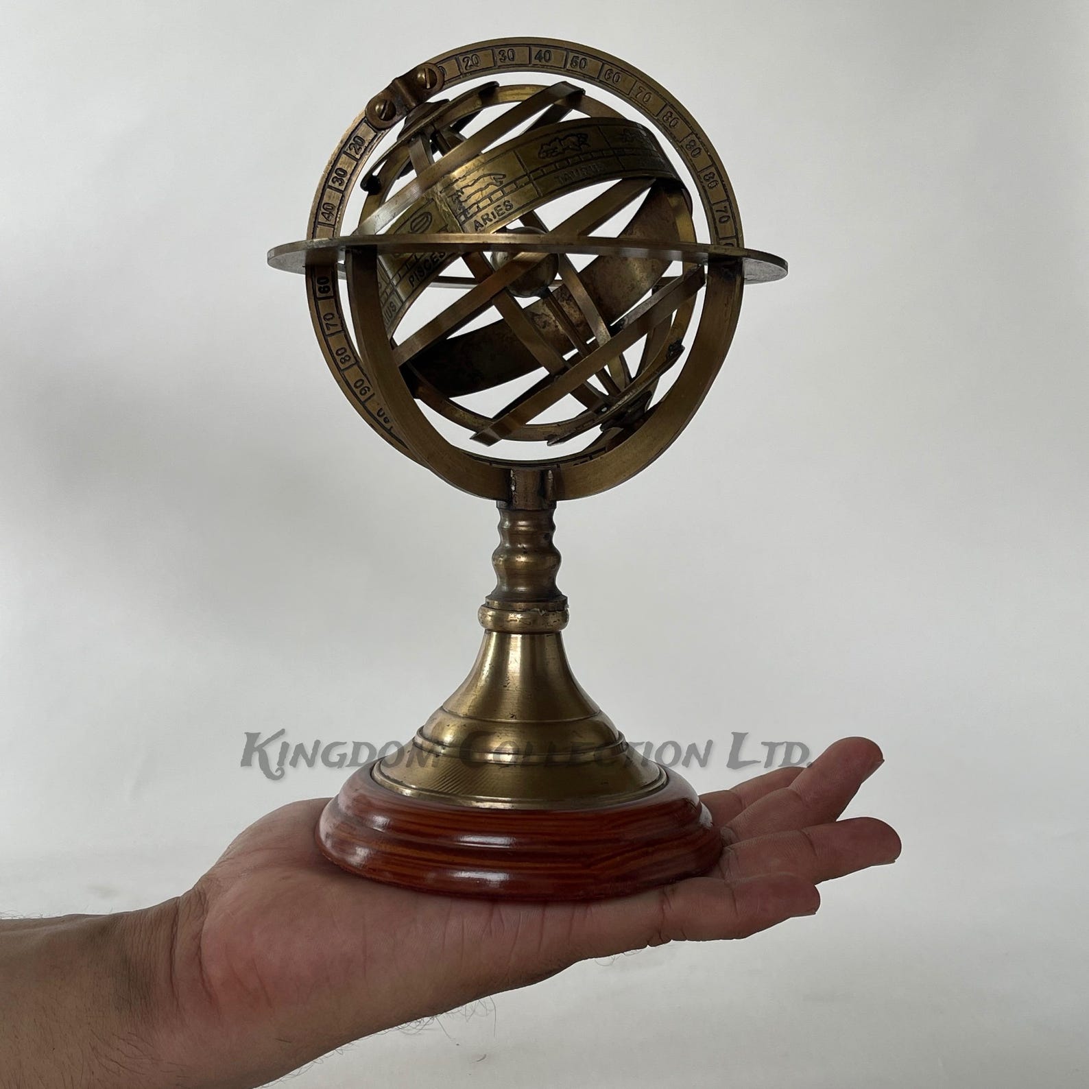 18 Inch Brass Armillary Sphere With Working Compass, Lion Brass Sphere ...