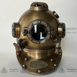 Bronze Finish Diving Helmet US Navy Deep Sea Divers Helmet Nautical ...