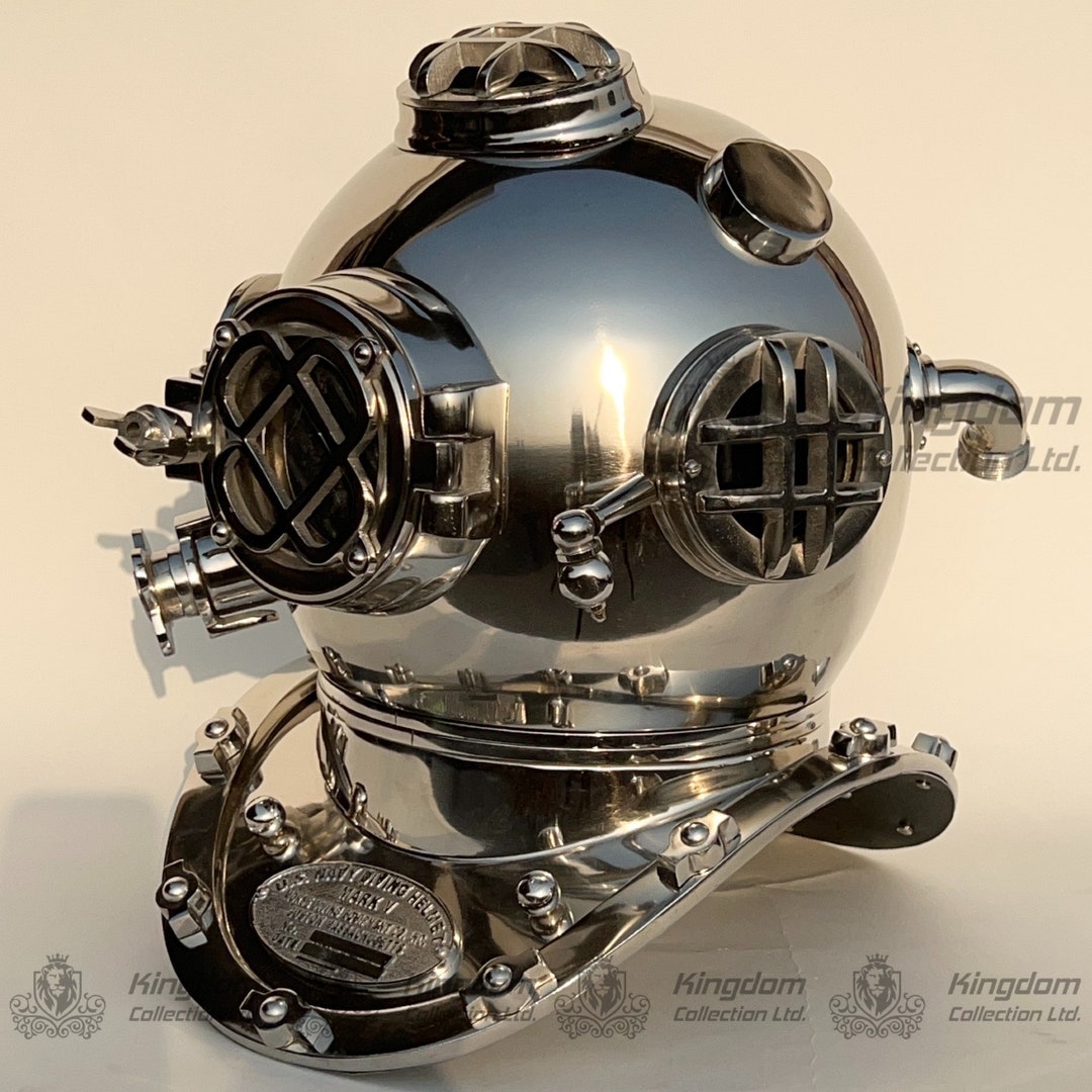 Chrome Diving Helmet US Navy Deep Sea Divers Helmet Nautical Gift - Etsy