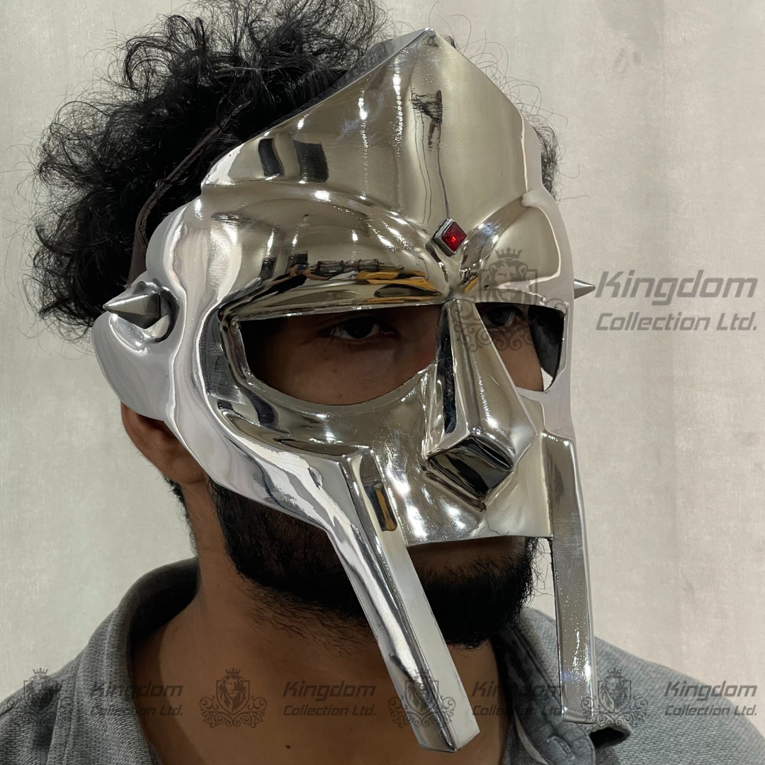 PREMIUM MF DOOM Mask Mad-villain Steel Face Armor Medieval Hand-forged ...