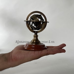 18 Inch Brass Armillary Sphere With Working Compass, Lion Brass Sphere ...