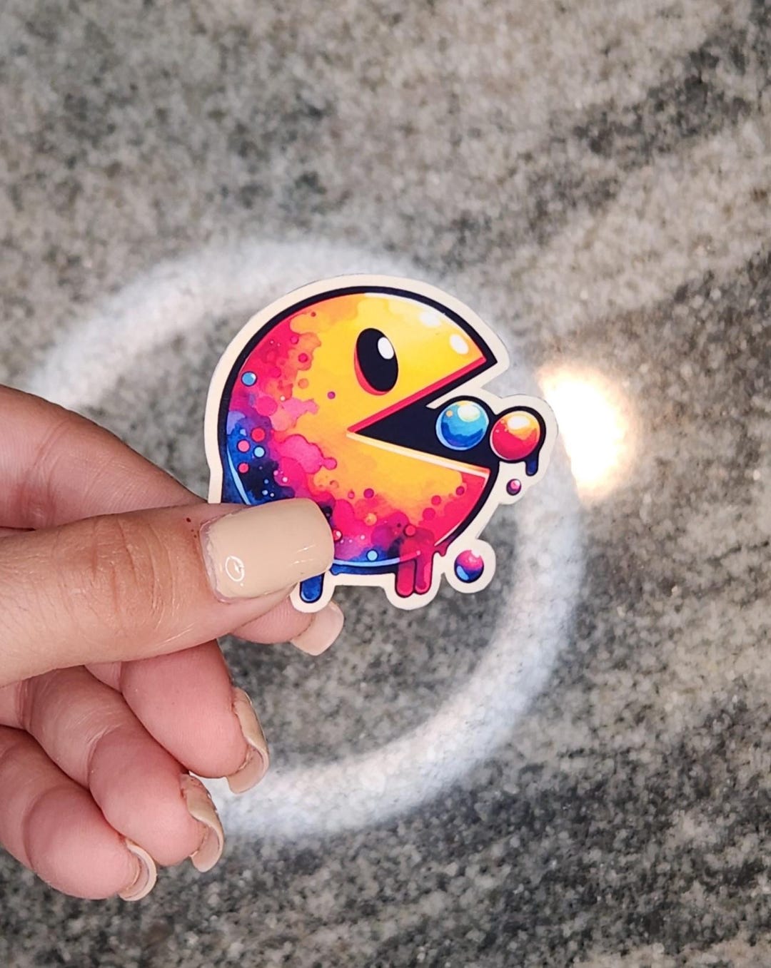Pacman, Vinyl Waterproof Sticker - Etsy