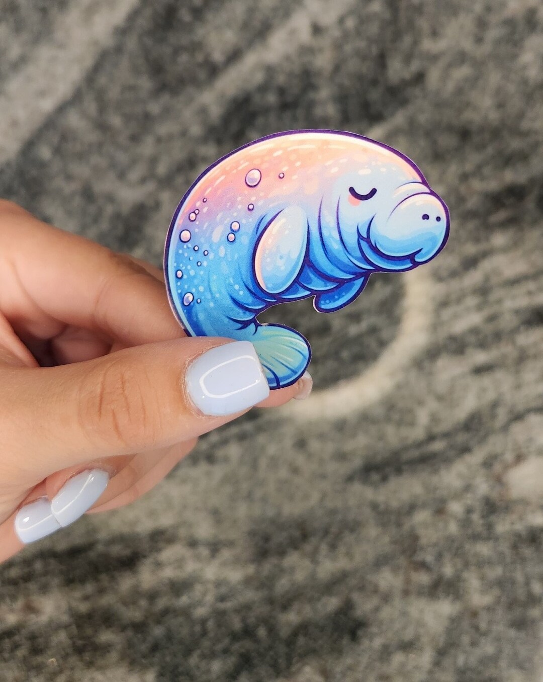 Manatee, Vinyl Waterproof Sticker - Etsy
