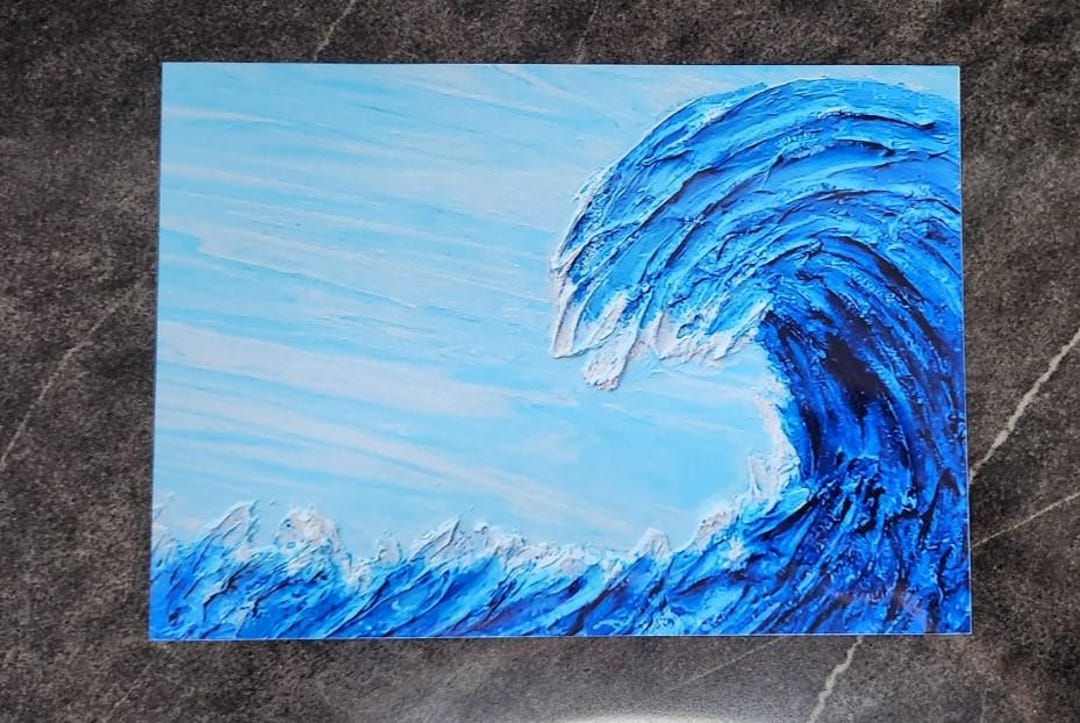 The Wave, Abstract Art Print of Original Acrylic Paintings, Wall Decor ...
