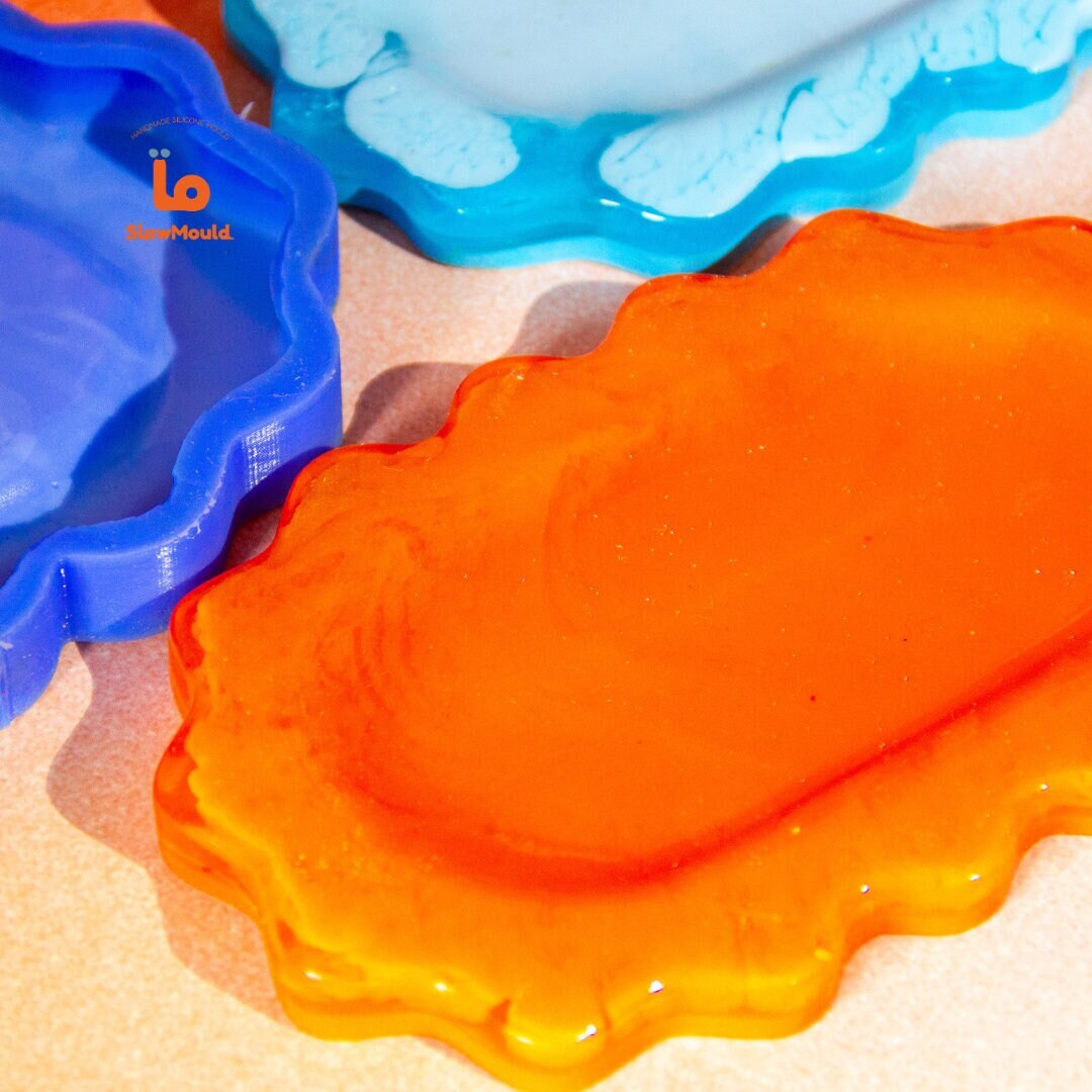 Dish Mould Scalloped Edge Wavy Squiggle Trinket Dish Arch Mold Round ...