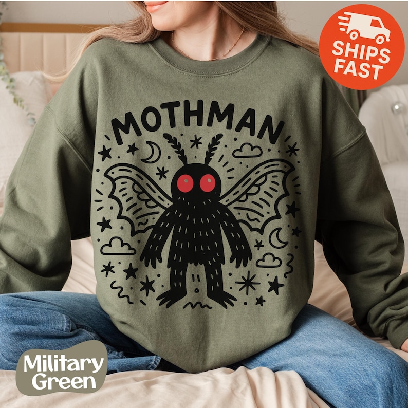 Mothman Sweatshirt, West Virginia Sweater, Redwood Trees, Cryptozoology ...
