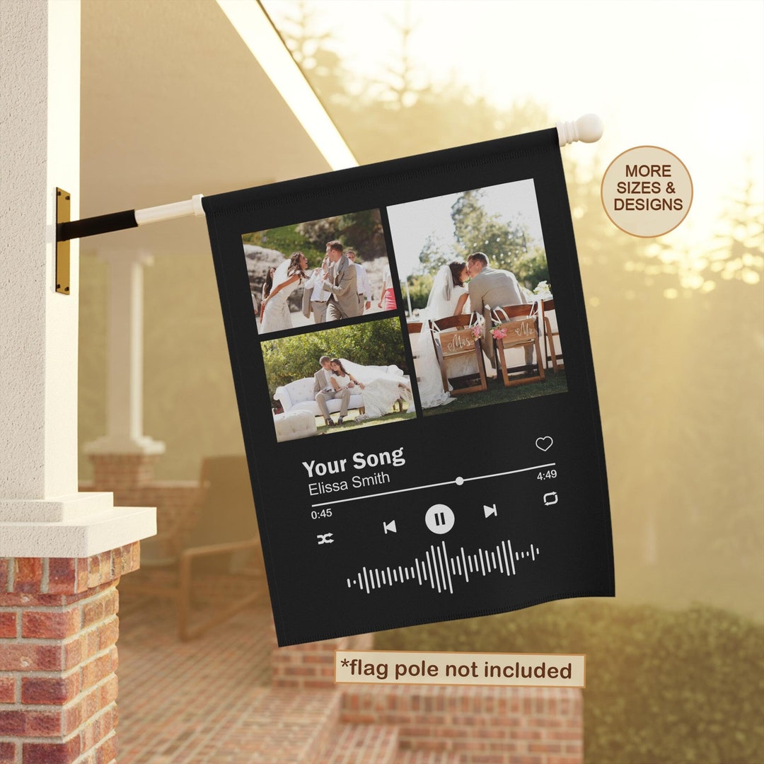 Personalized Song Flag Music Flag, Personalized Garden Flag, Christmas ...