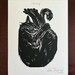 Linolschnitt "dog & bean" Linoldruck - Etsy.de