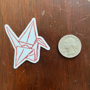 Senbazuru Lino Print and Vinyl Sticker Set of Origami Paper Crane ...