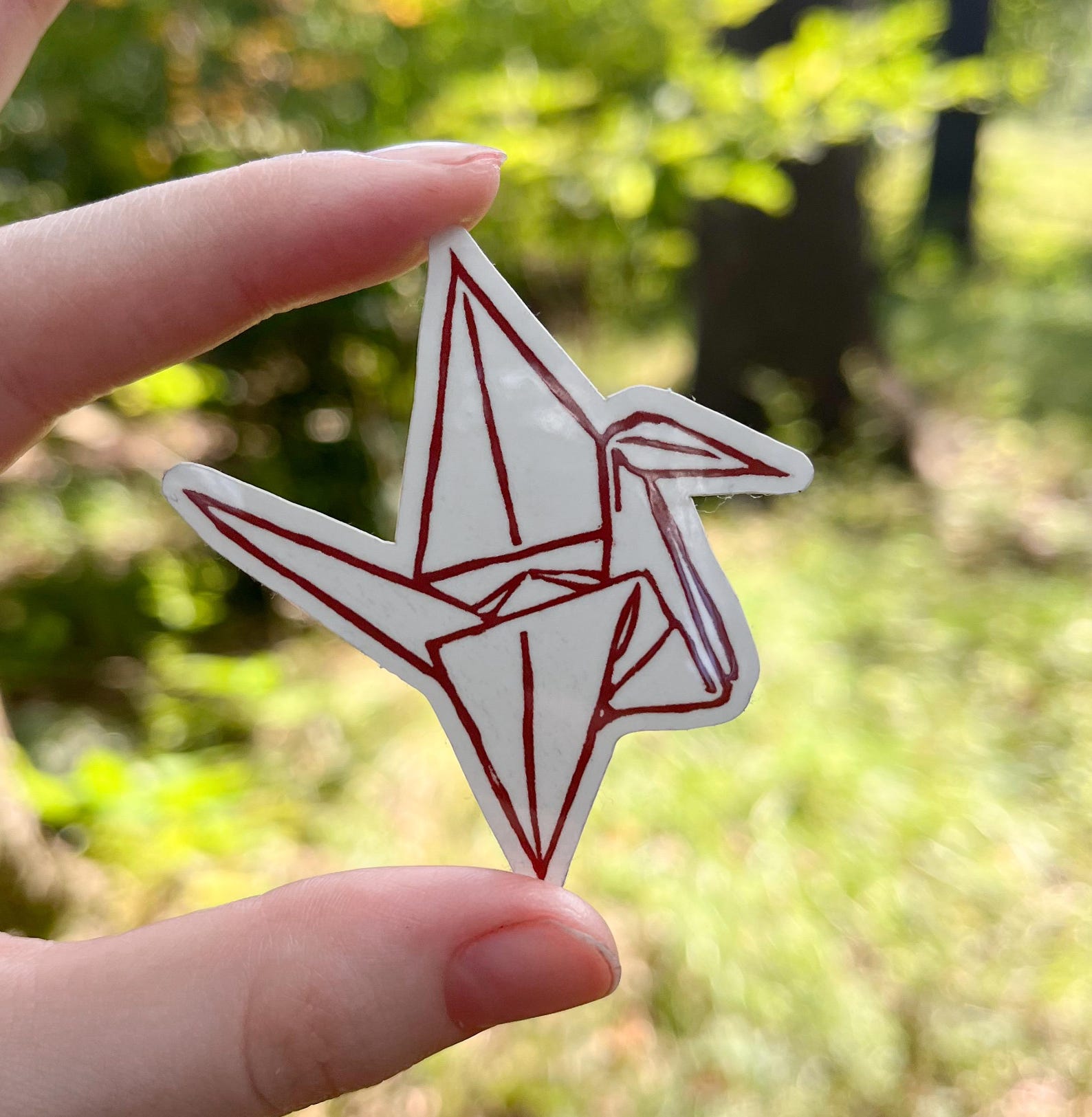 Senbazuru Lino Print and Vinyl Sticker Set of Origami Paper Crane ...