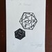 All Natural • Handmade Linocut Print of a D20 • Minimalist TTRPG / Dnd ...