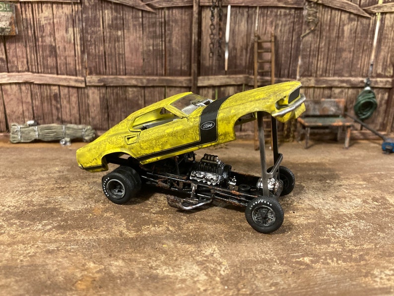 1969 Ford Mustang Drag Car Customized 1/64 Scale Diecast. Custom Barn ...