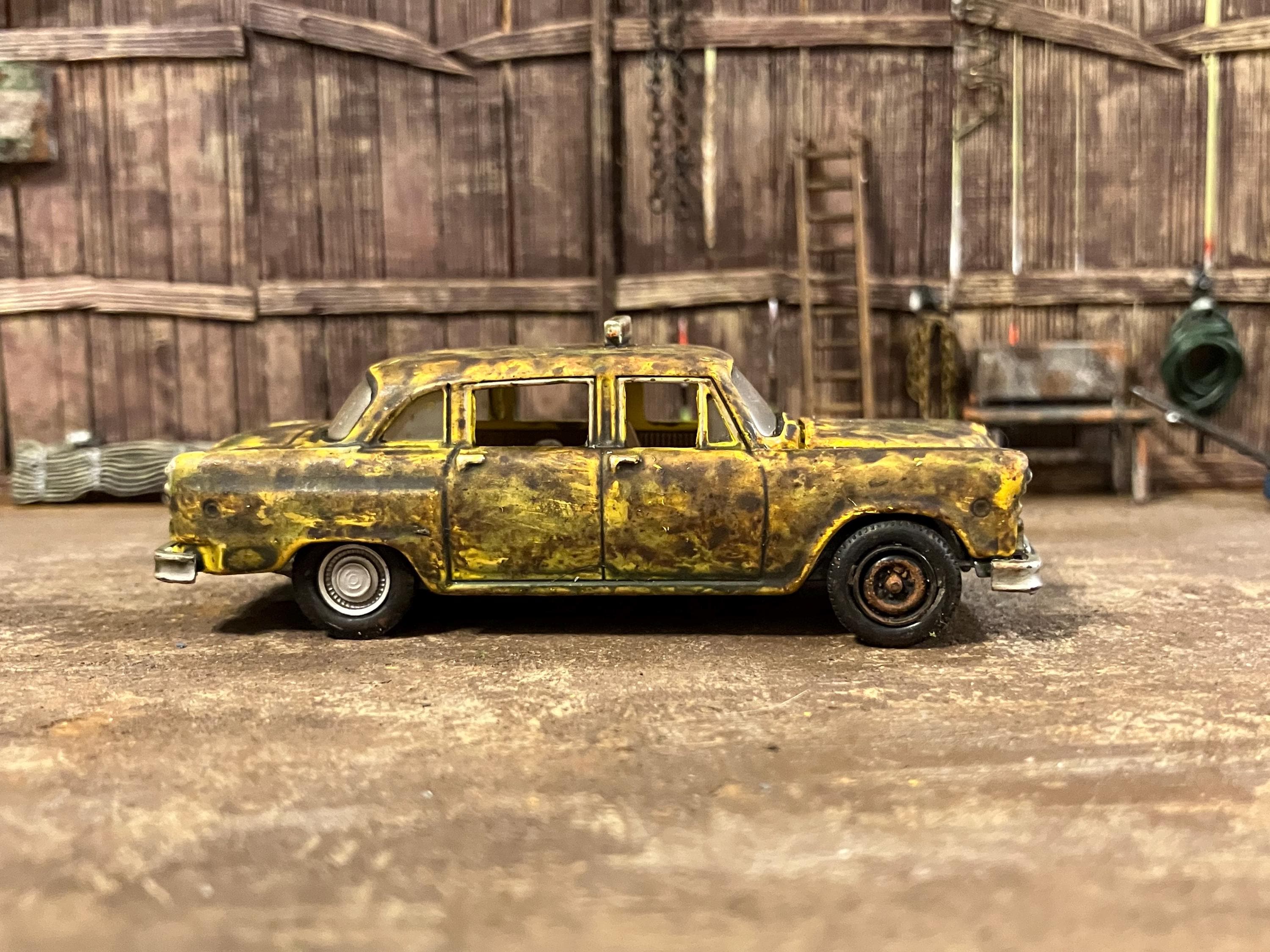 1970 Checker Marathon Taxi Cab Customized 1/64 Scale Diecast Car ...