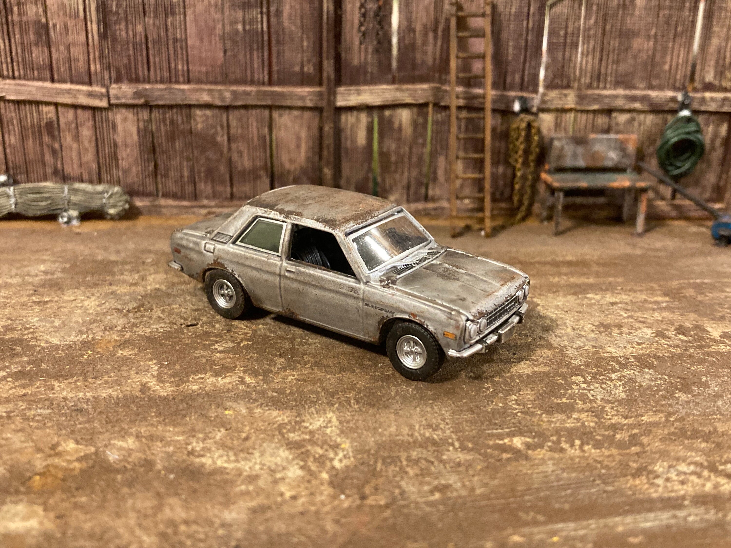 1970 Datsun 510 Customized 1/64 Scale Diecast Car. Custom Barn Find ...