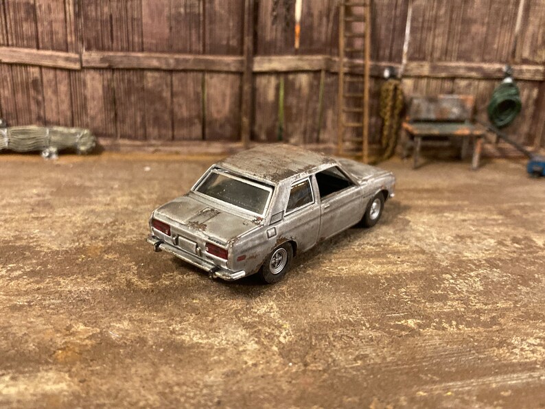 1970 Datsun 510 Customized 1/64 Scale Diecast Car. Custom Barn Find ...