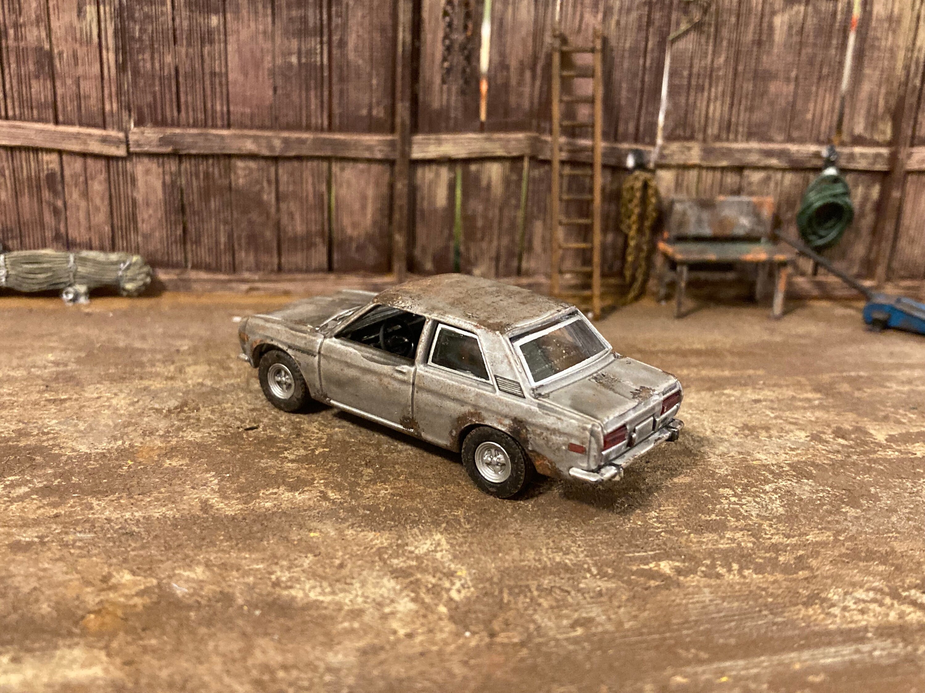 1970 Datsun 510 Customized 1/64 Scale Diecast Car. Custom Barn Find ...