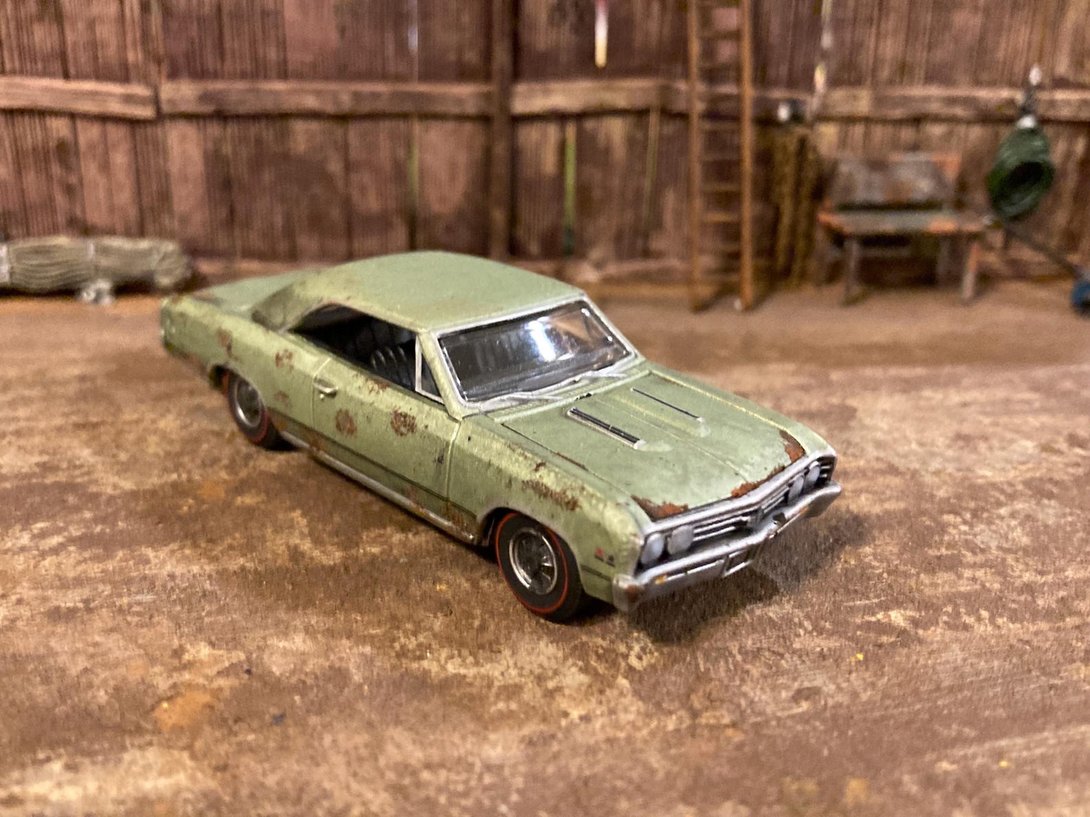 1967 Chevy Chevelle Customized 1/64 Scale Diecast Car. Custom Barn Find ...