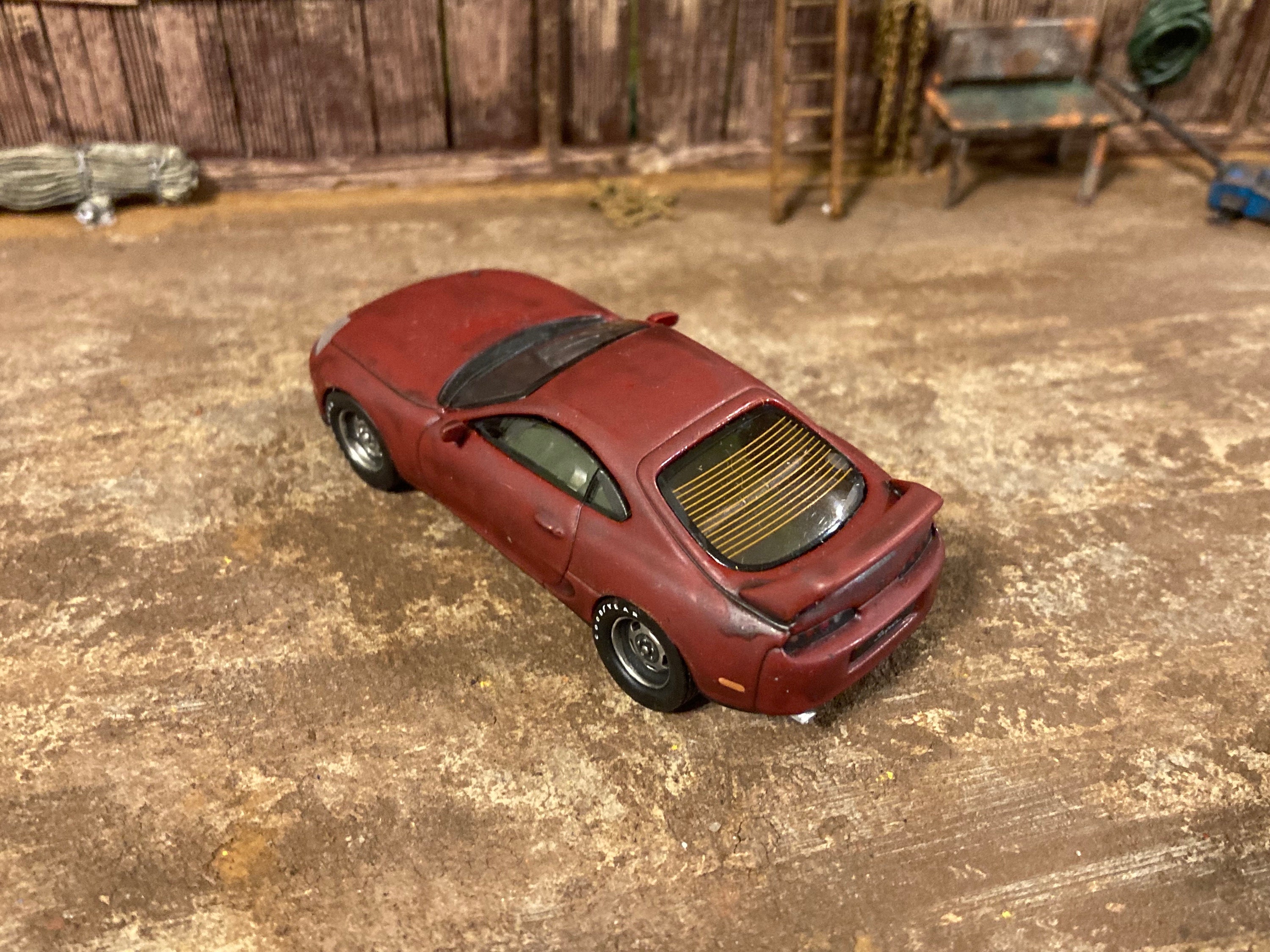 Toyota Supra Customized 1/64 Scale Diecast Car. Custom Barn Find Style ...