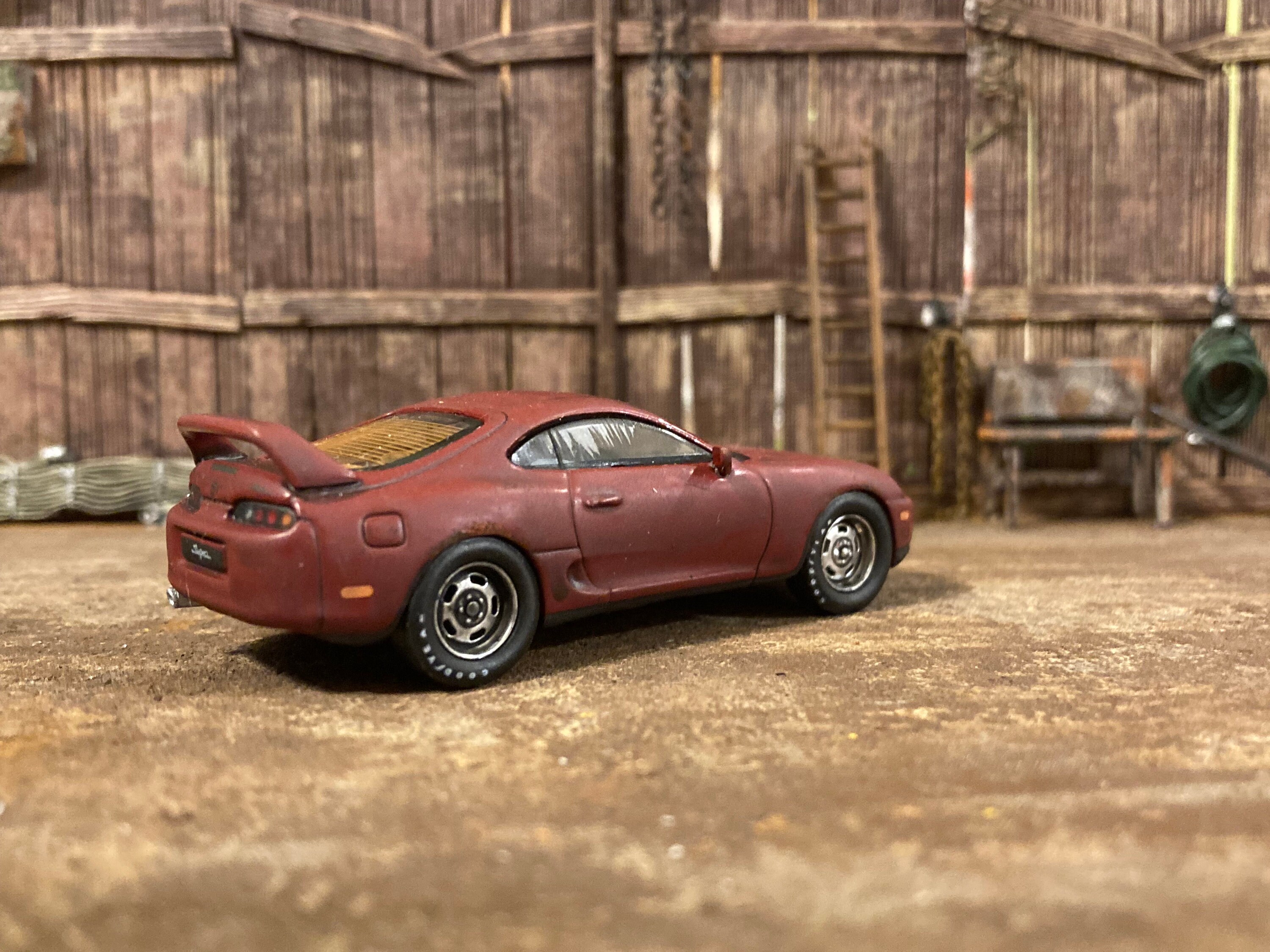 Toyota Supra Customized 1/64 Scale Diecast Car. Custom Barn Find Style ...