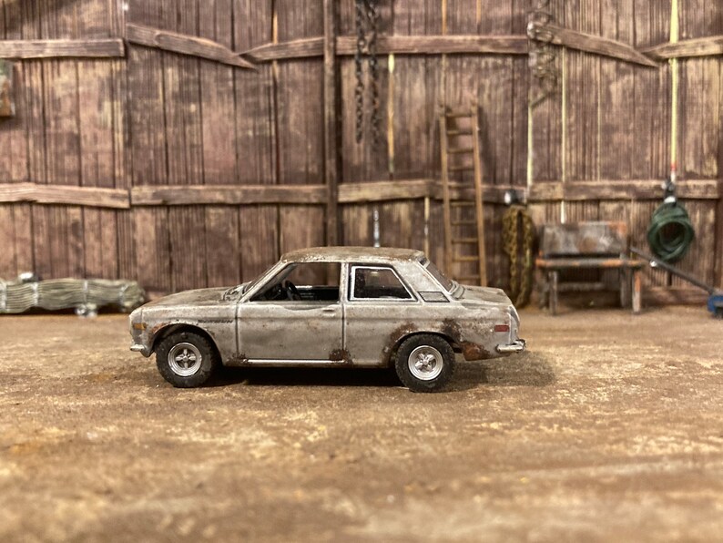 1970 Datsun 510 Customized 1/64 Scale Diecast Car. Custom Barn Find ...