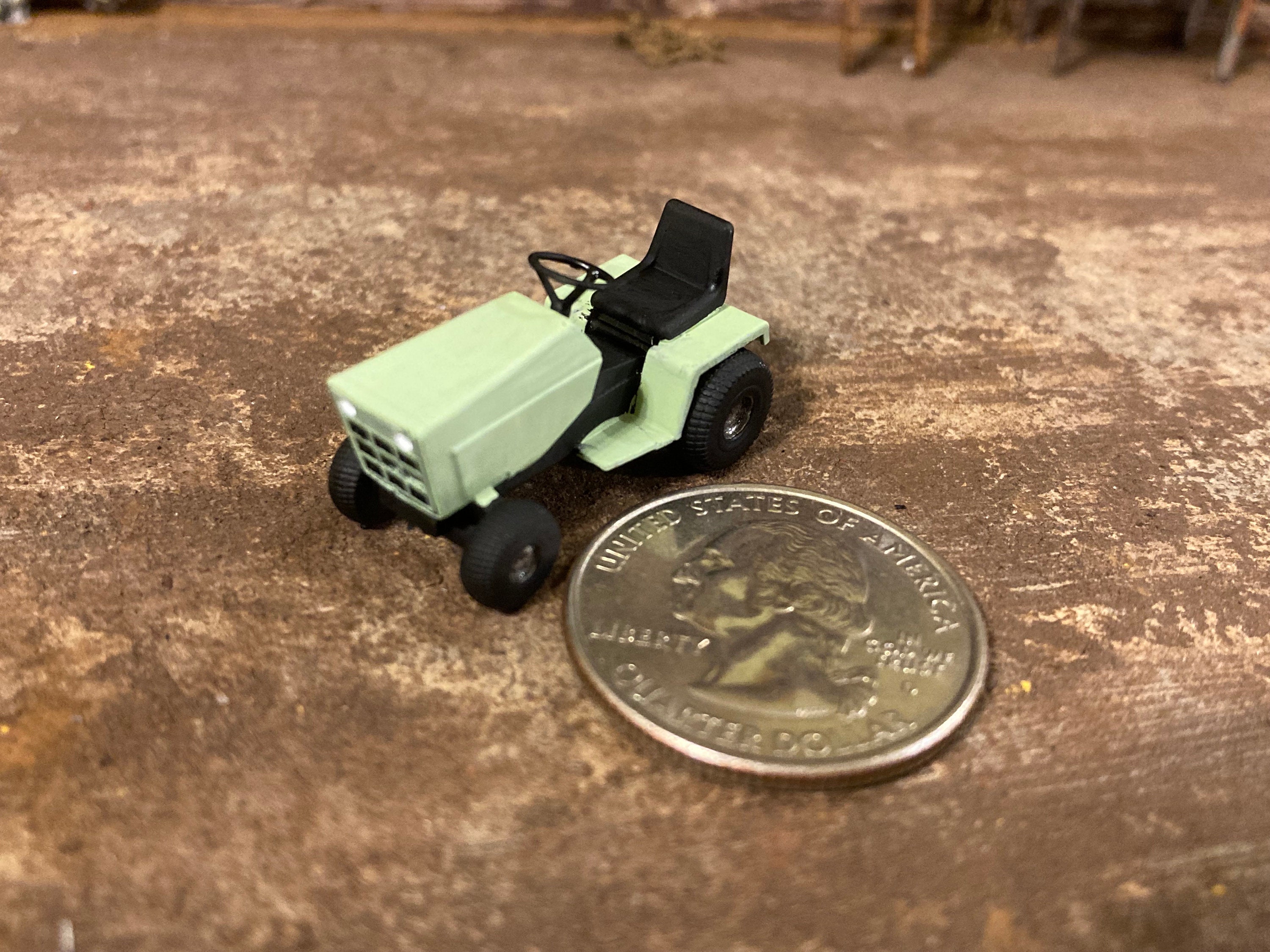 1/64 Scale 3D Printed Lawn Mower Small Garden Tractor for Display in A ...