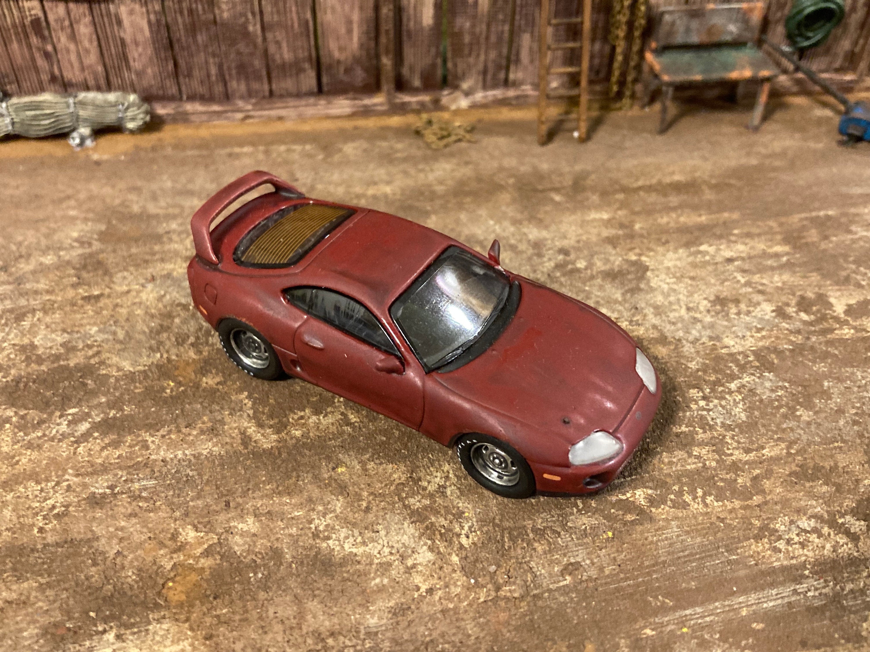 Toyota Supra Customized 1/64 Scale Diecast Car. Custom Barn Find Style ...