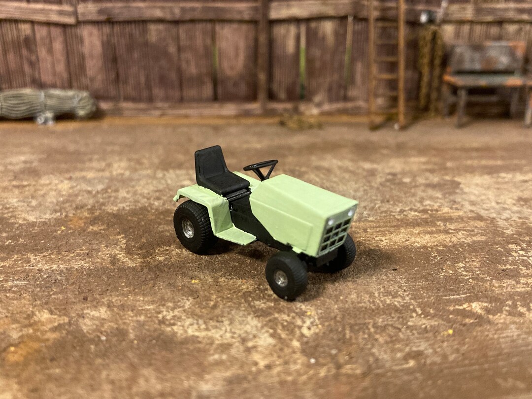 1/64 Scale 3D Printed Lawn Mower Small Garden Tractor for Display in A ...
