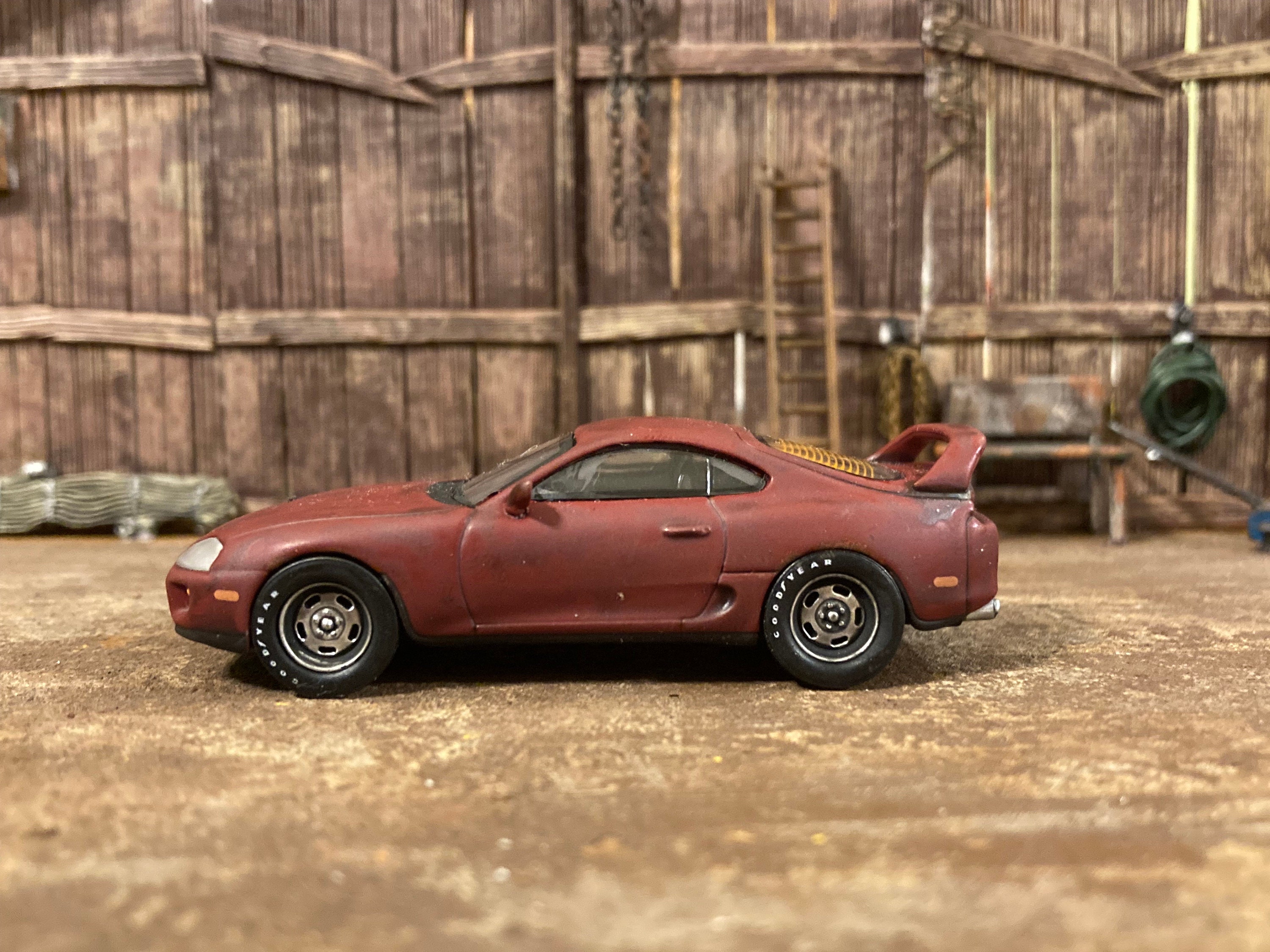 Toyota Supra Customized 1/64 Scale Diecast Car. Custom Barn Find Style ...