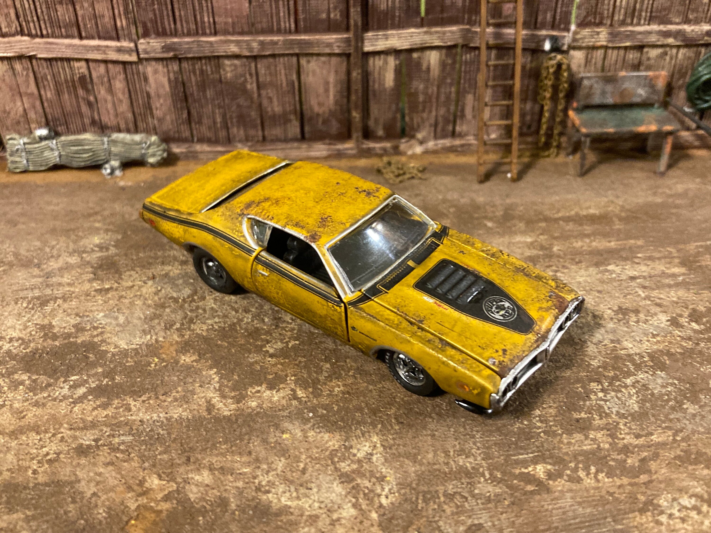 1971 Dodge Charger Super Bee Customized 1/64 Scale Diecast Car. Custom ...