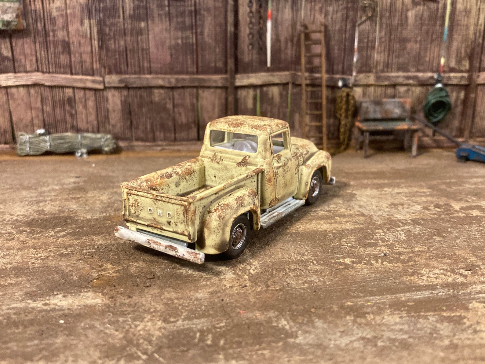 1956 Ford Stepside F-100 Pickup Customized 1/64 Scale Diecast Truck ...