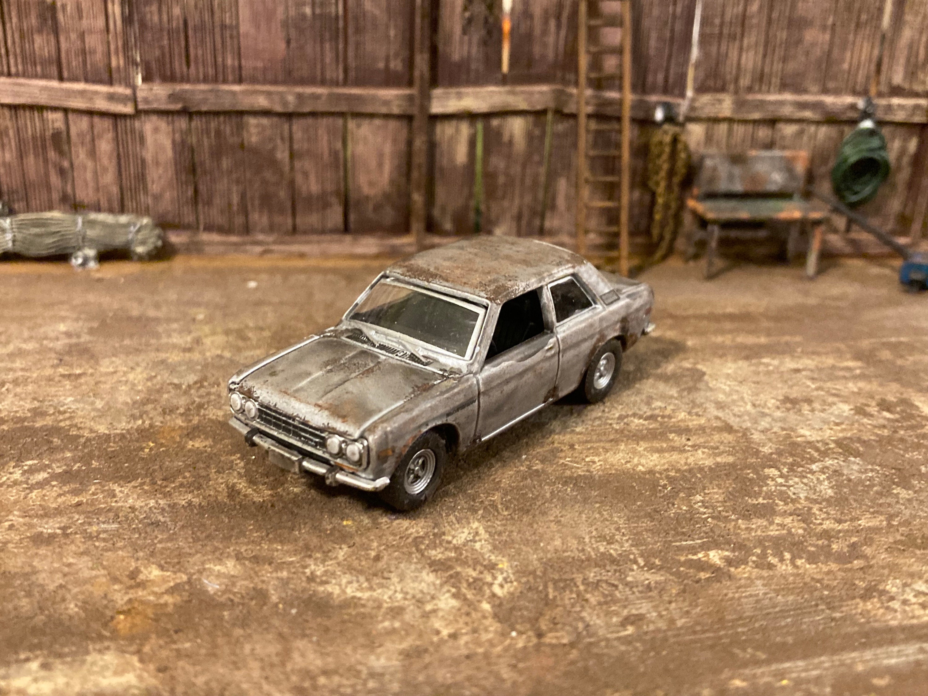 1970 Datsun 510 Customized 1/64 Scale Diecast Car. Custom Barn Find ...