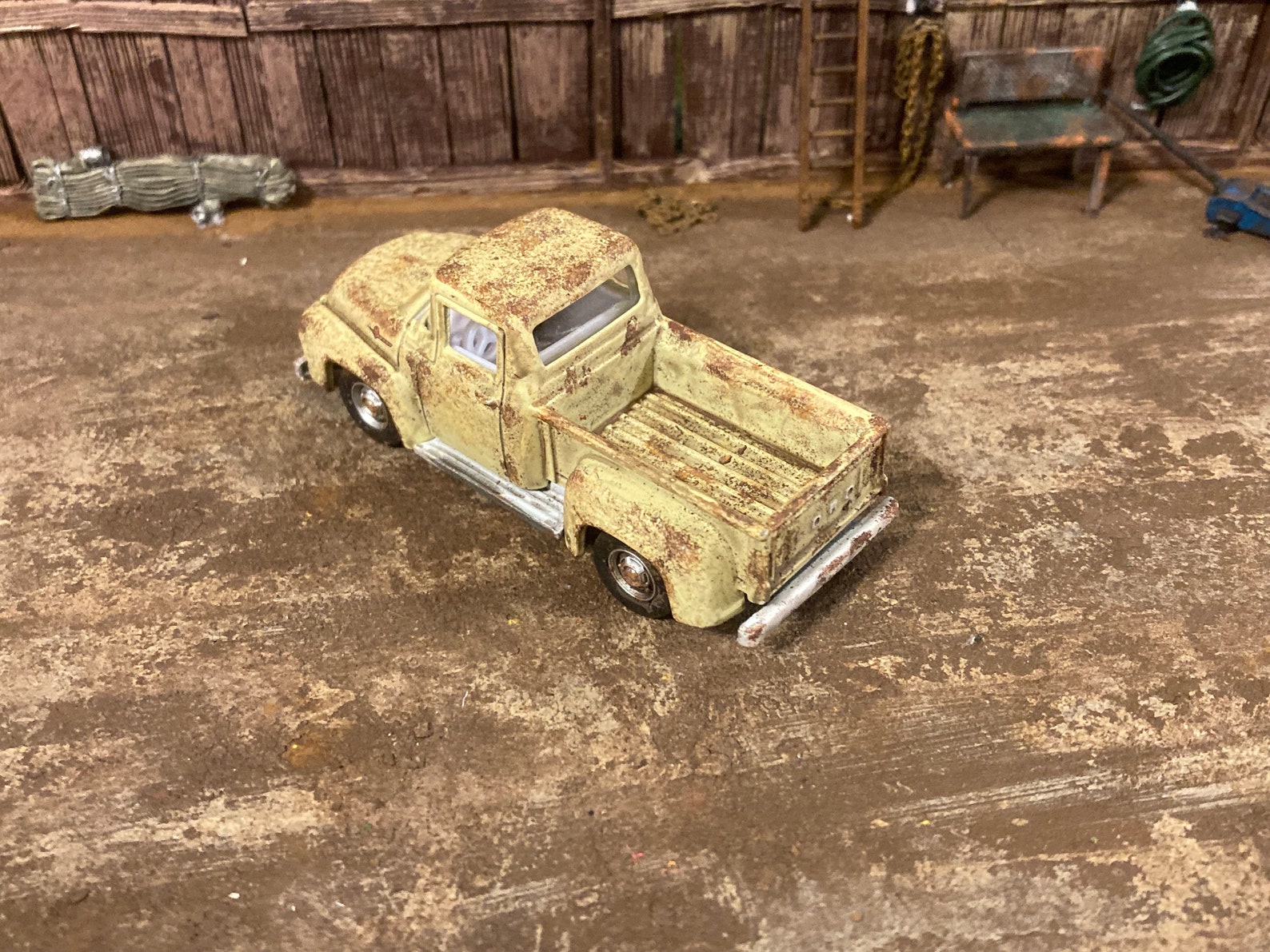 1956 Ford Stepside F-100 Pickup Customized 1/64 Scale Diecast Truck ...