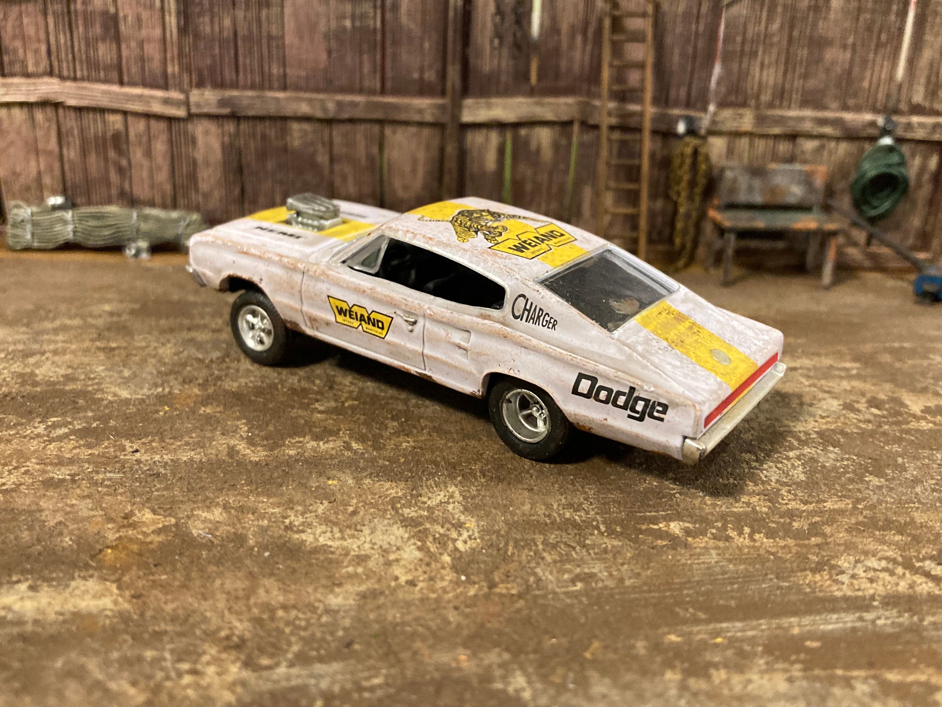 1966 Dodge Charger Gasser Drag Car Customized 1/64 Scale Diecast Car ...