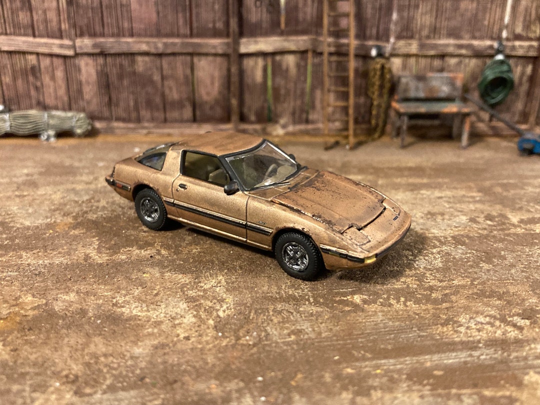 1982 Mazda RX-7 RX7 Customized 1/64 Scale Diecast Car. Custom Barn Find ...