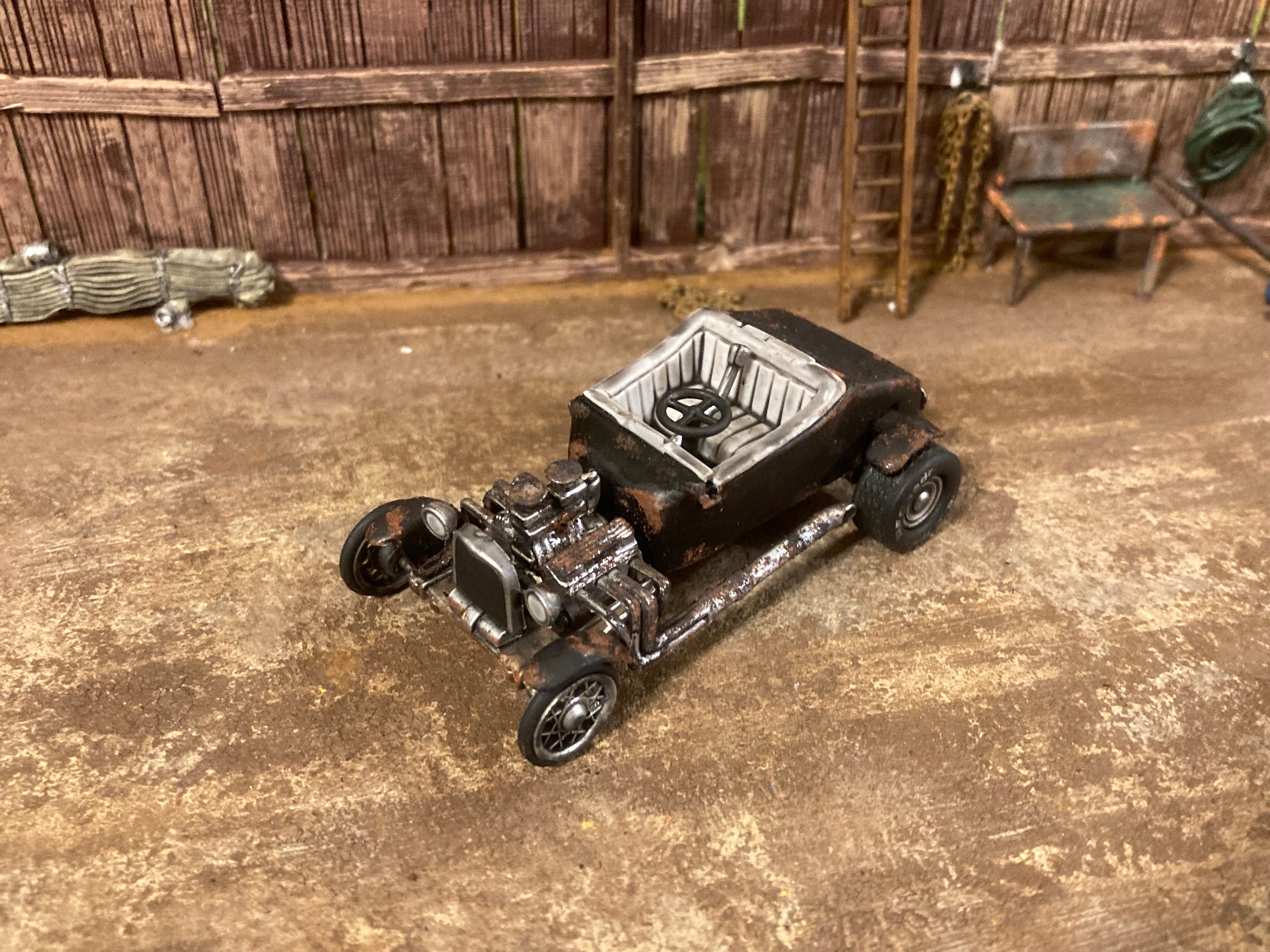 1927 Ford T Bucket Hot Rod Customized 1/64 Scale Diecast Car. Custom ...