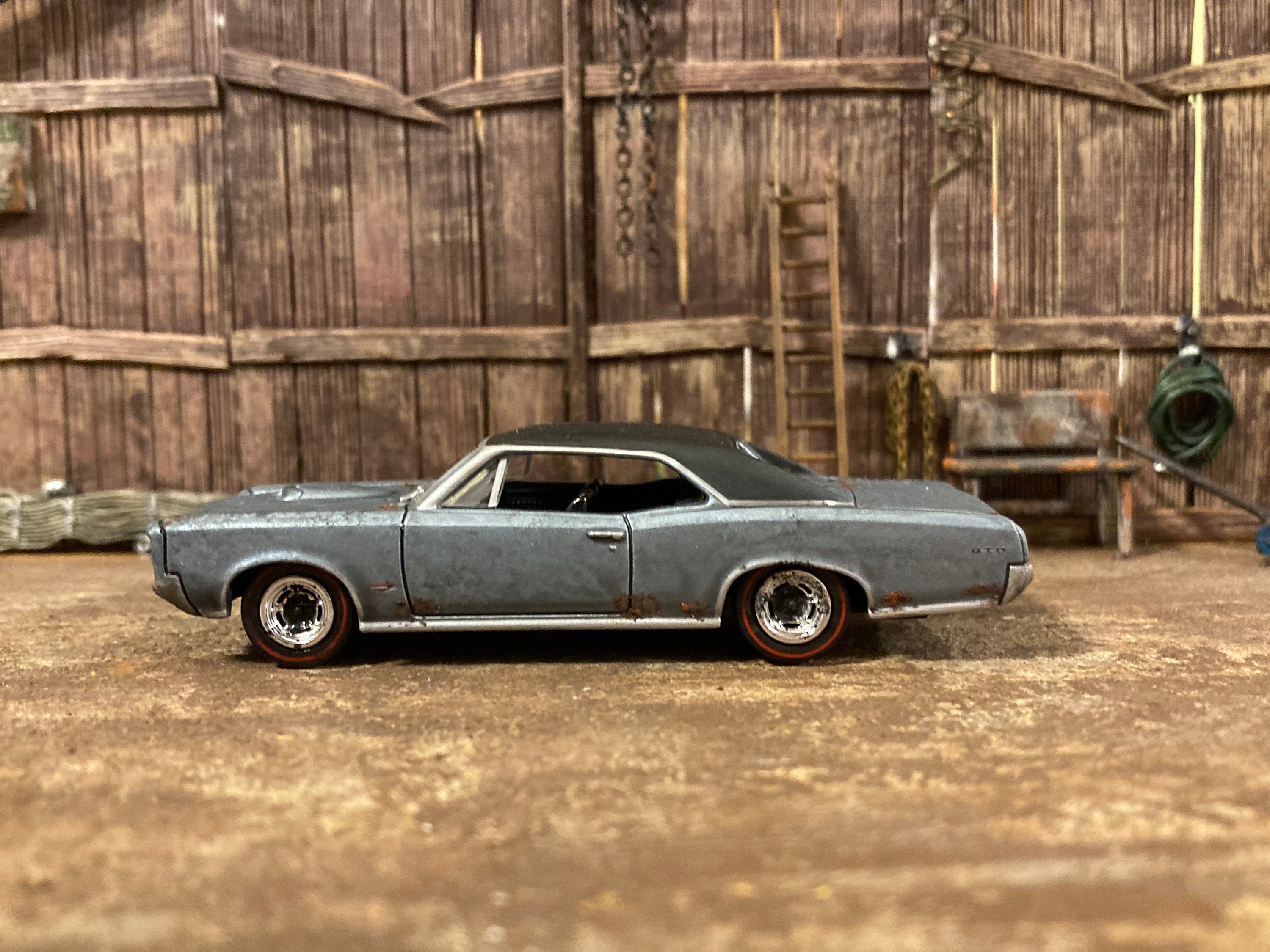1966 Pontiac GTO Customized 1/64 Scale Diecast Car. Custom Barn Find ...
