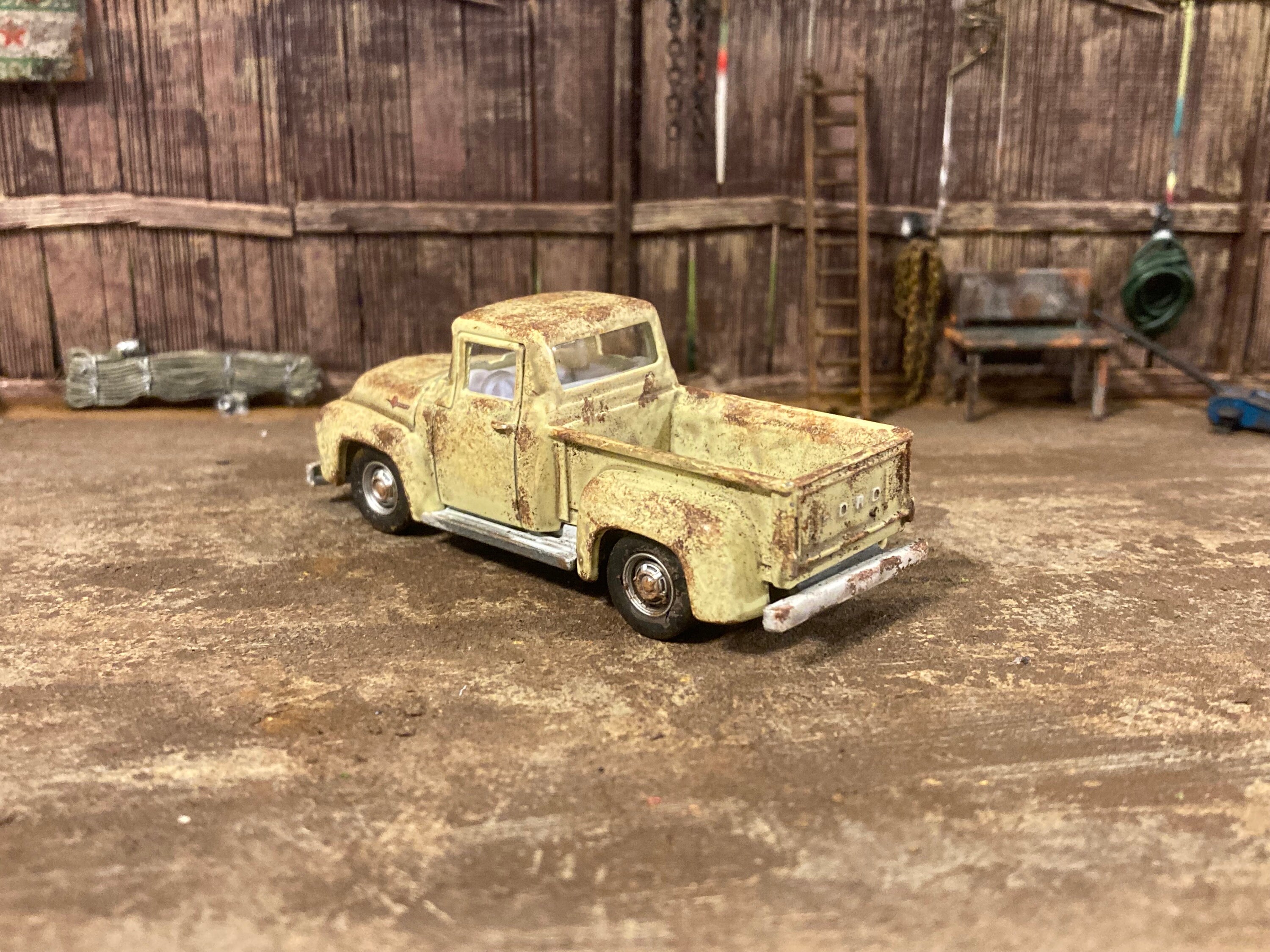 1956 Ford Stepside F-100 Pickup Customized 1/64 Scale Diecast Truck ...