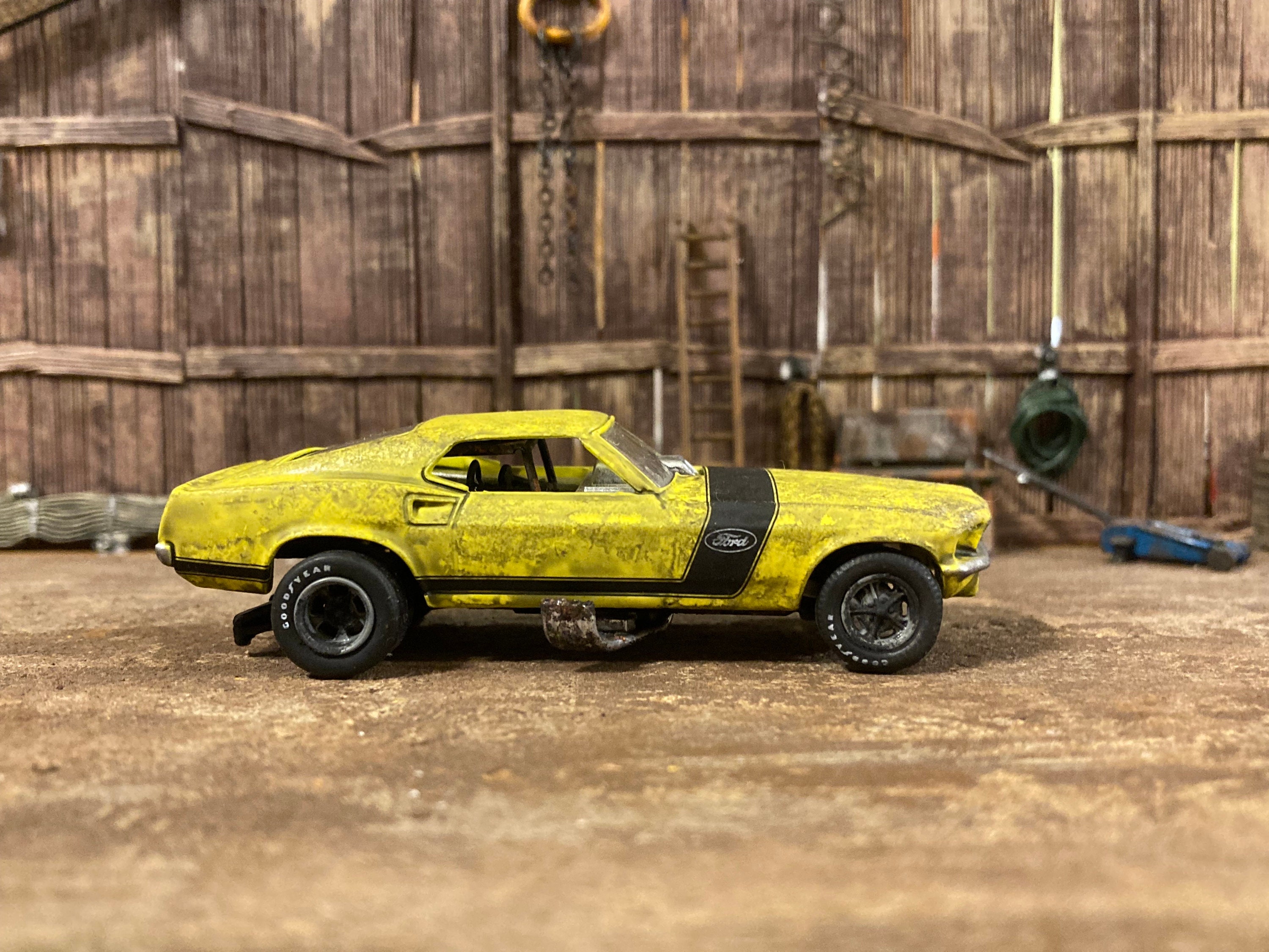 1969 Ford Mustang Drag Car Customized 1/64 Scale Diecast. Custom Barn ...