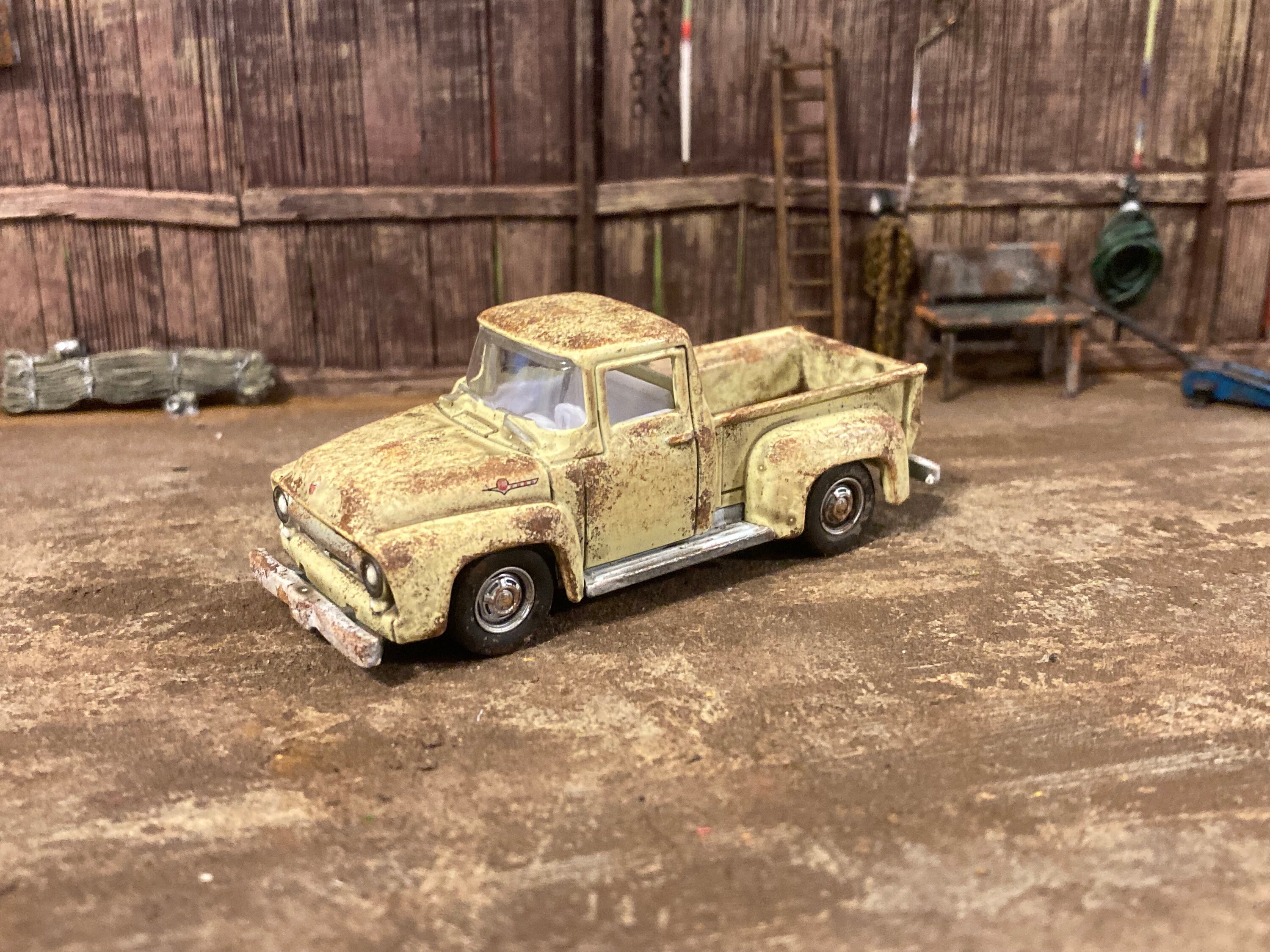 1956 Ford Stepside F-100 Pickup Customized 1/64 Scale Diecast Truck ...