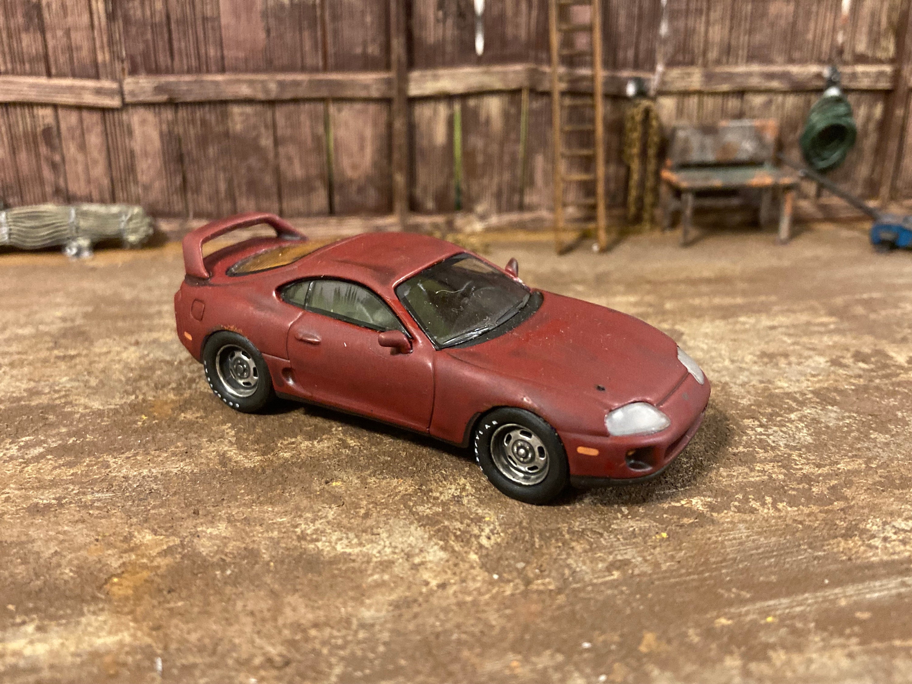 Toyota Supra Customized 1/64 Scale Diecast Car. Custom Barn Find Style ...