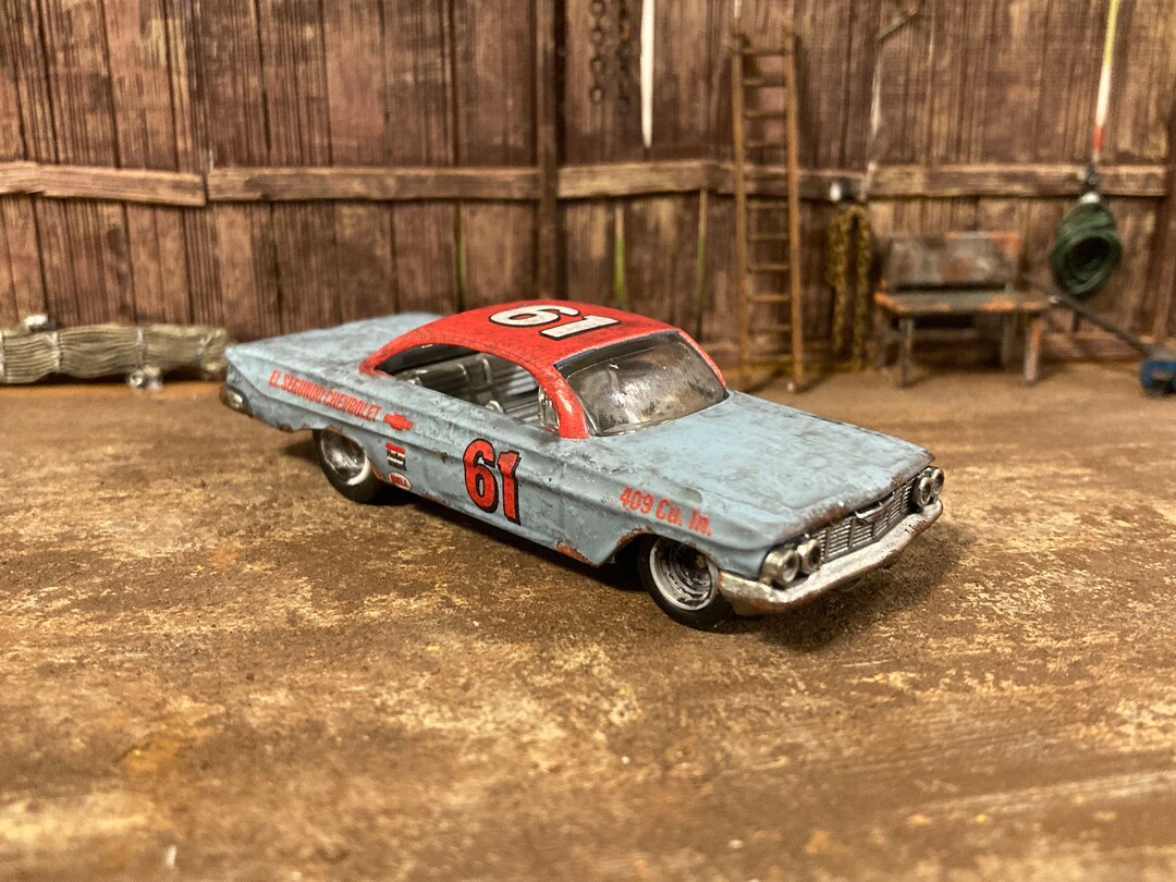 1961 Chevy Impala Customized 1/64 Scale Diecast Car. Custom Barn Find ...